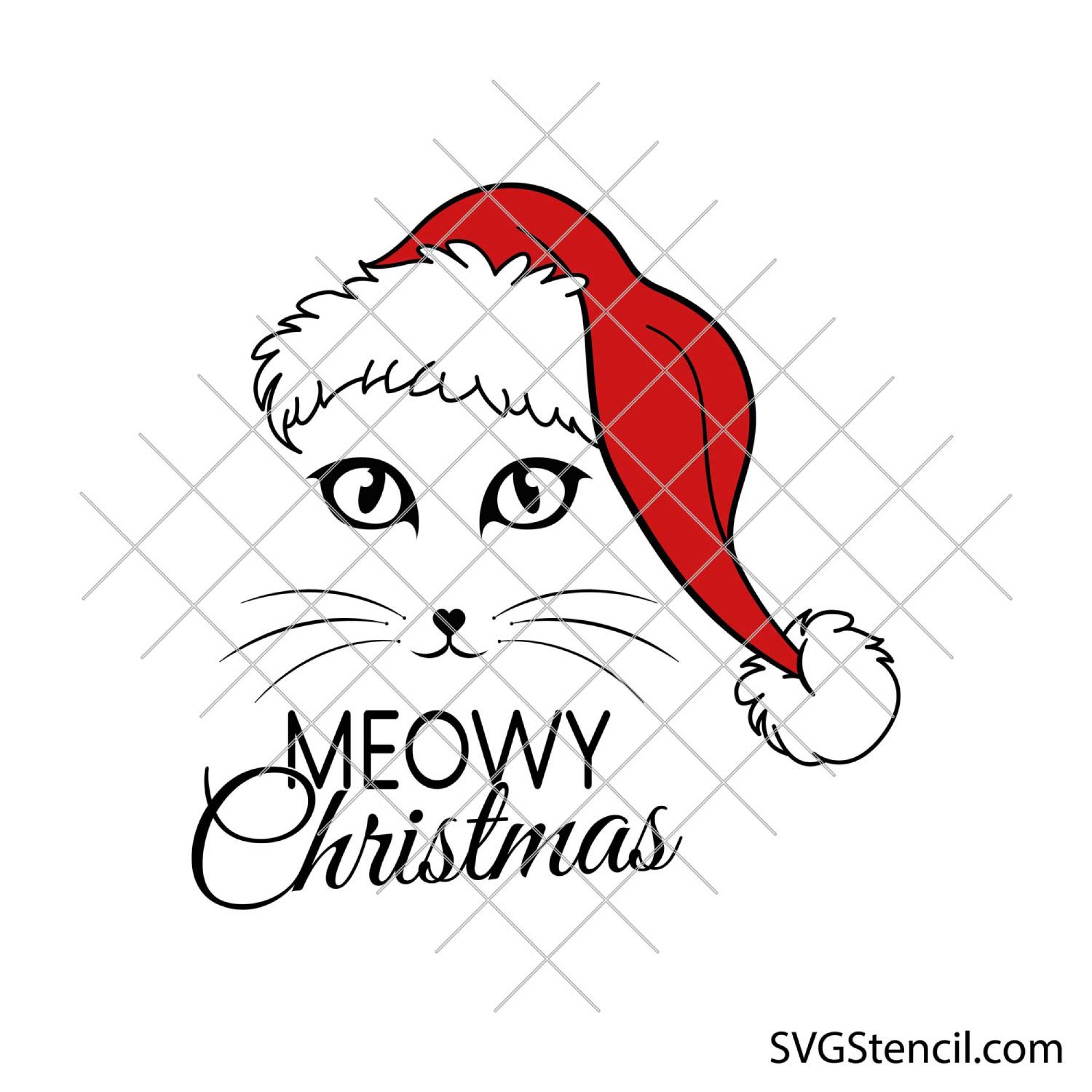 Kitten head svg | Cat face svg | Christmas clipart - SVGStencil Kitten head svg | Cat face svg | Christmas clipart - SVGStencil