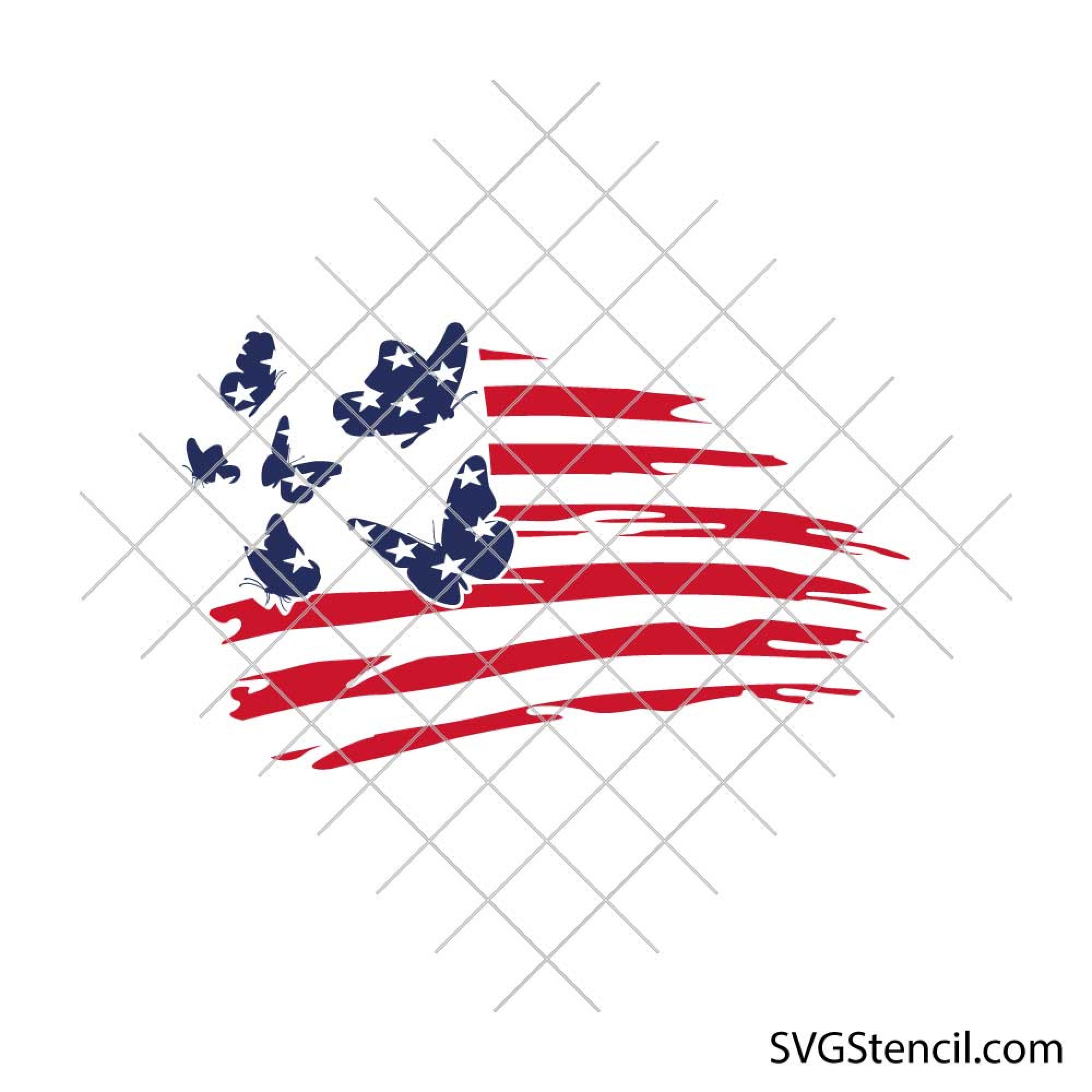 United States flag svg | USA flag svg | Grunge Flag svg - SVGStencil