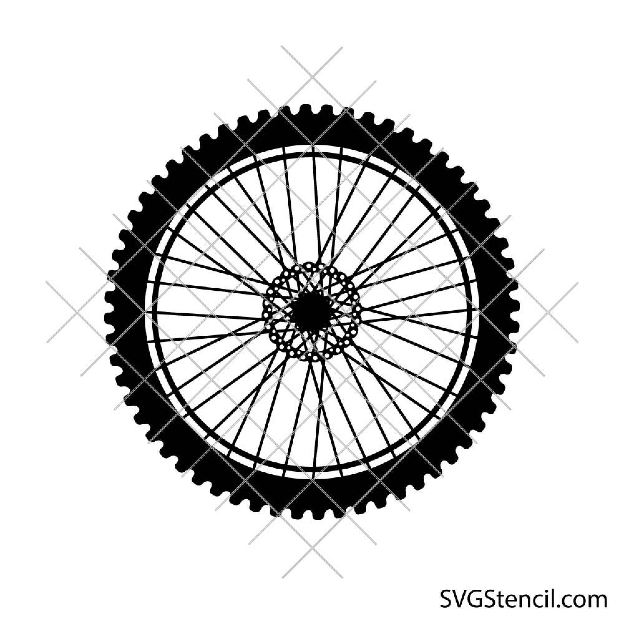 Bike tire svg | Cycle wheel svg | Cycling svg - SVGStencil