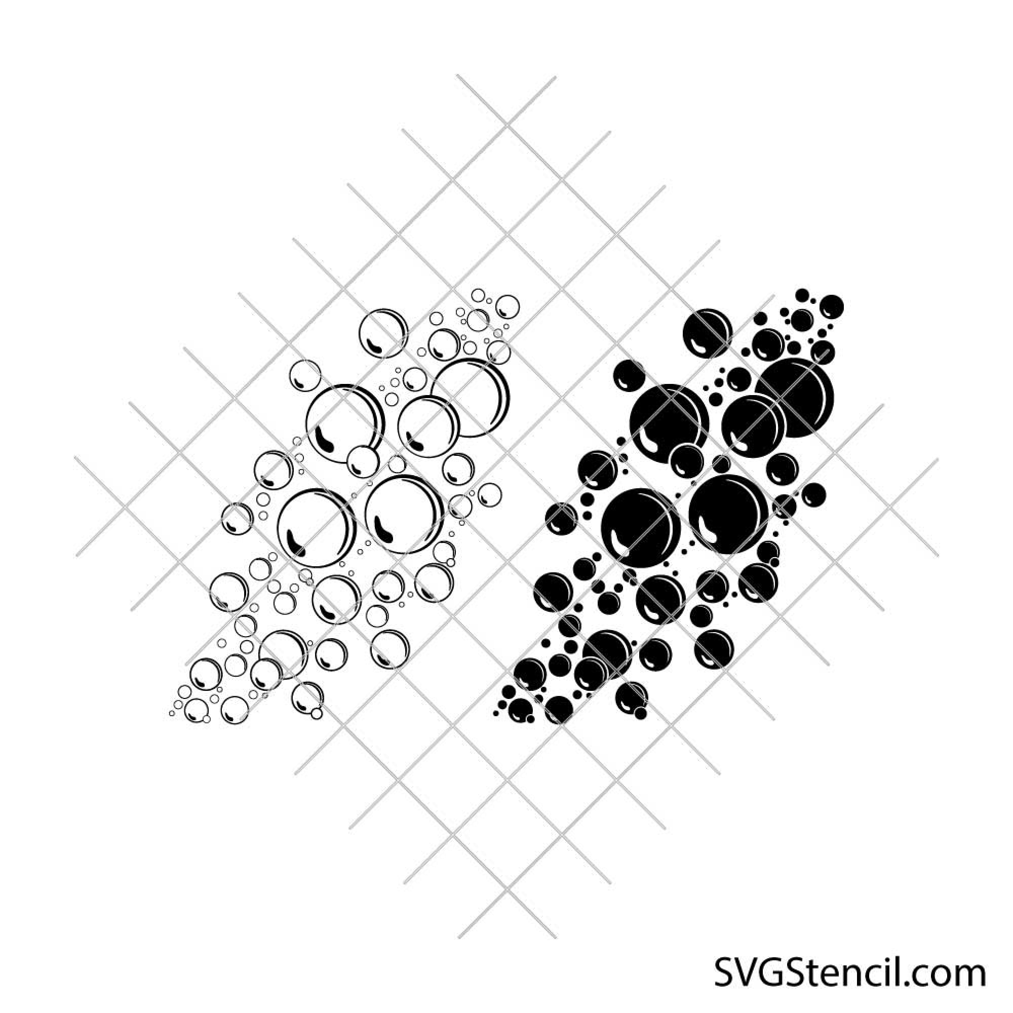 Bubbles svg pattern | Bubbles outline | Blowing bubbles svg - SVGStencil