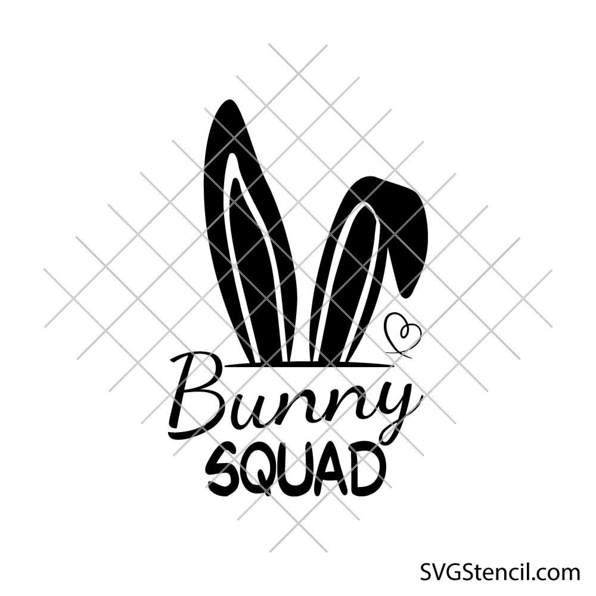 Bunny ears svg | Cute spring svg | Easter crafts svg - SVGStencil