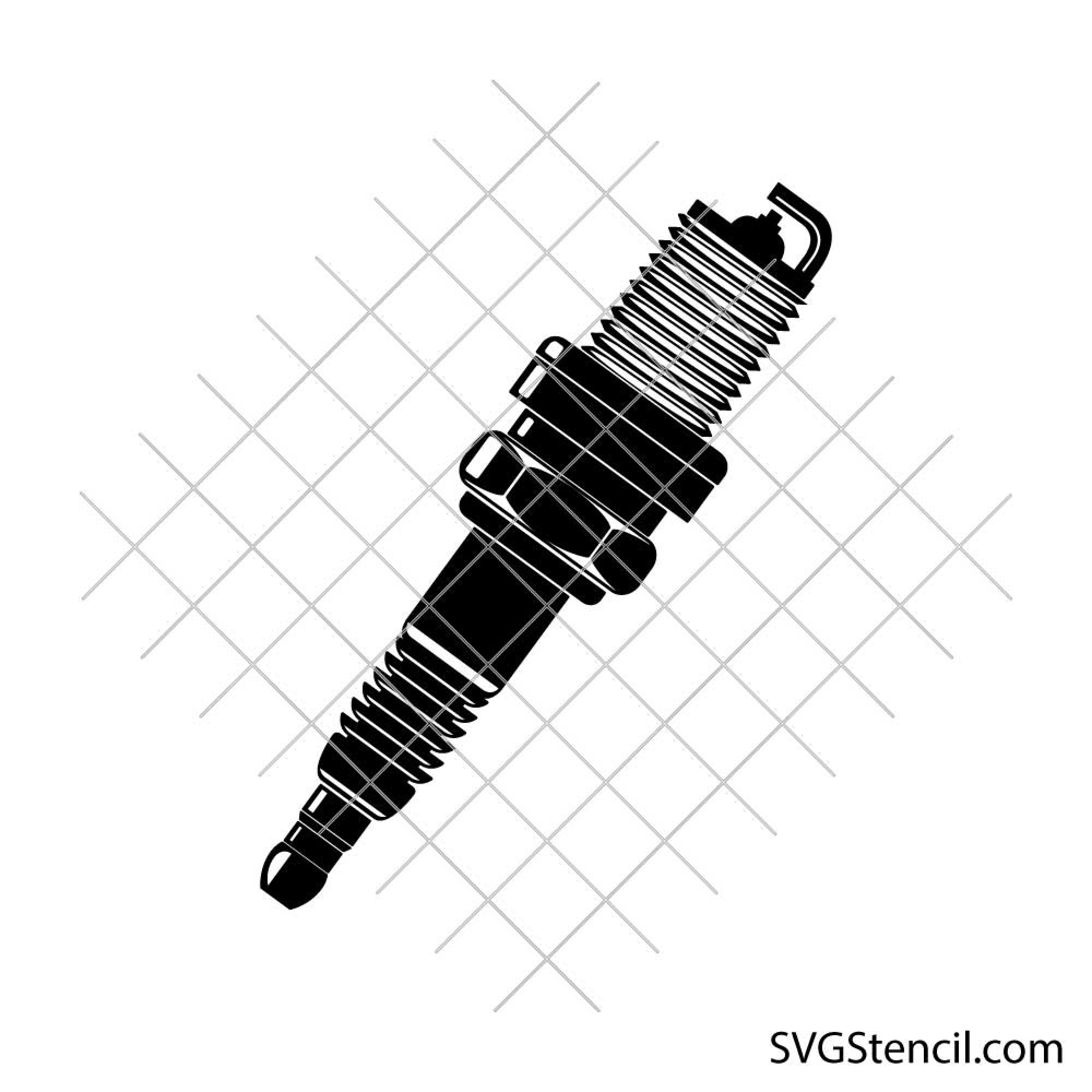 Car electric plug svg | Spark plug svg | Garage svg - SVGStencil