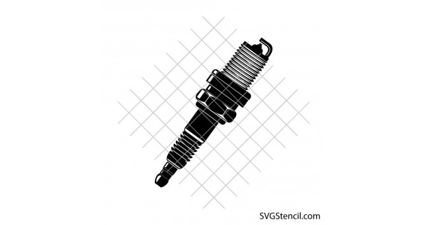 Car electric plug svg | Spark plug svg | Garage svg - SVGStencil