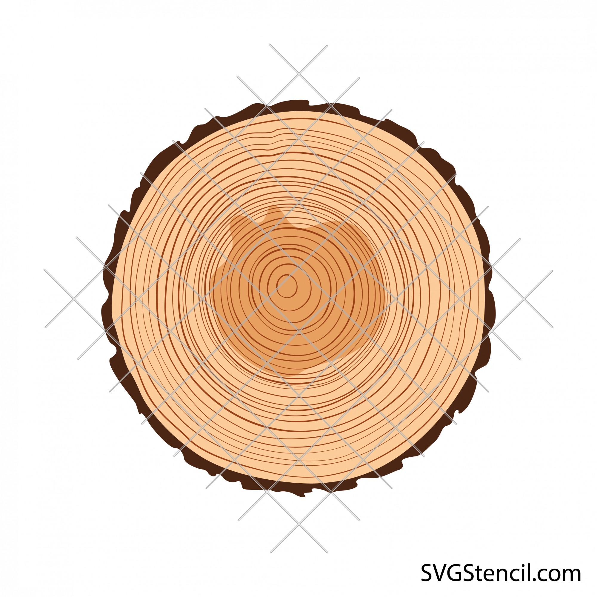 Wood grain svg | Industrial wood Svg | Tree cookie svg - SVGStencil