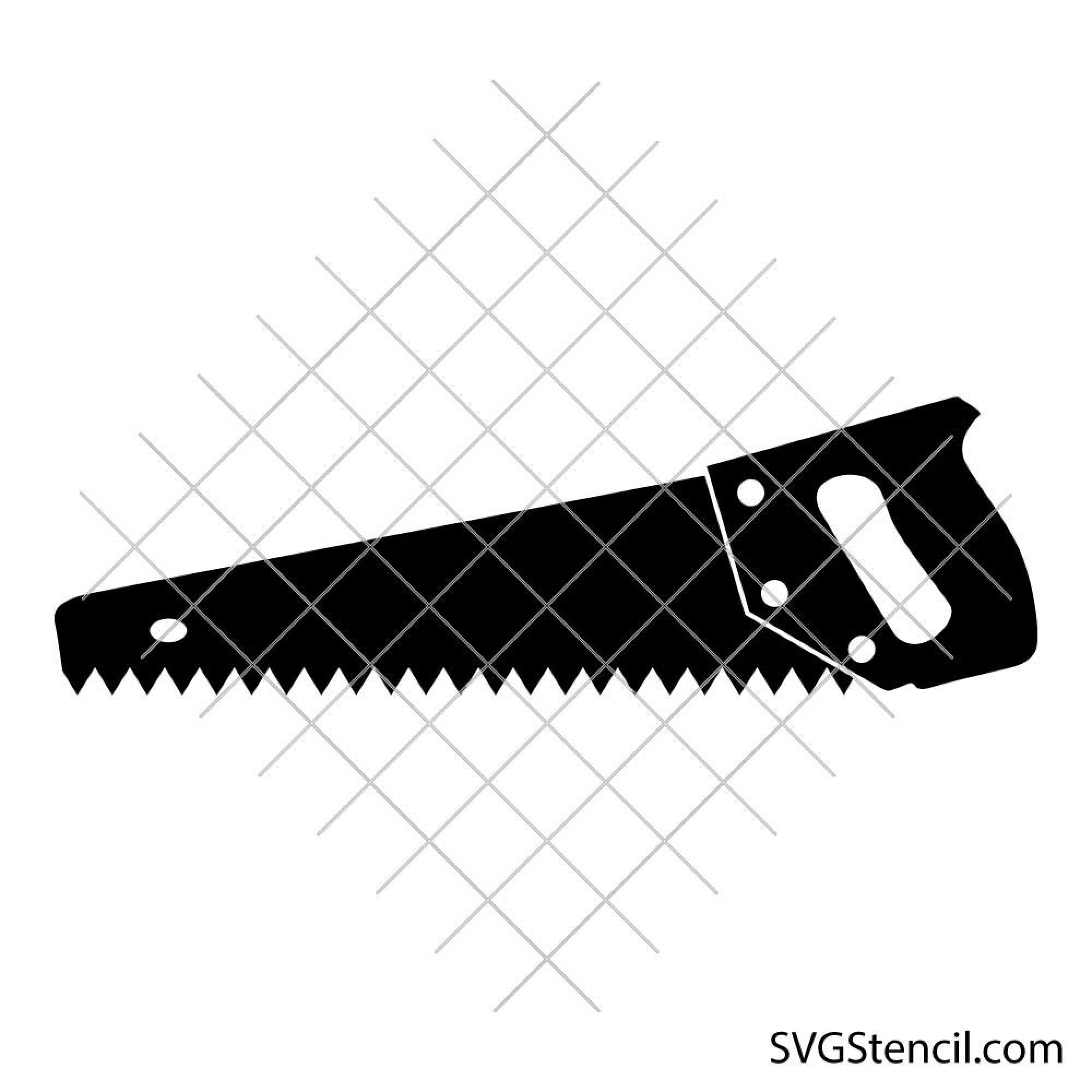 Saw tool svg | Carpenter svg | Tool outline svg - SVGStencil
