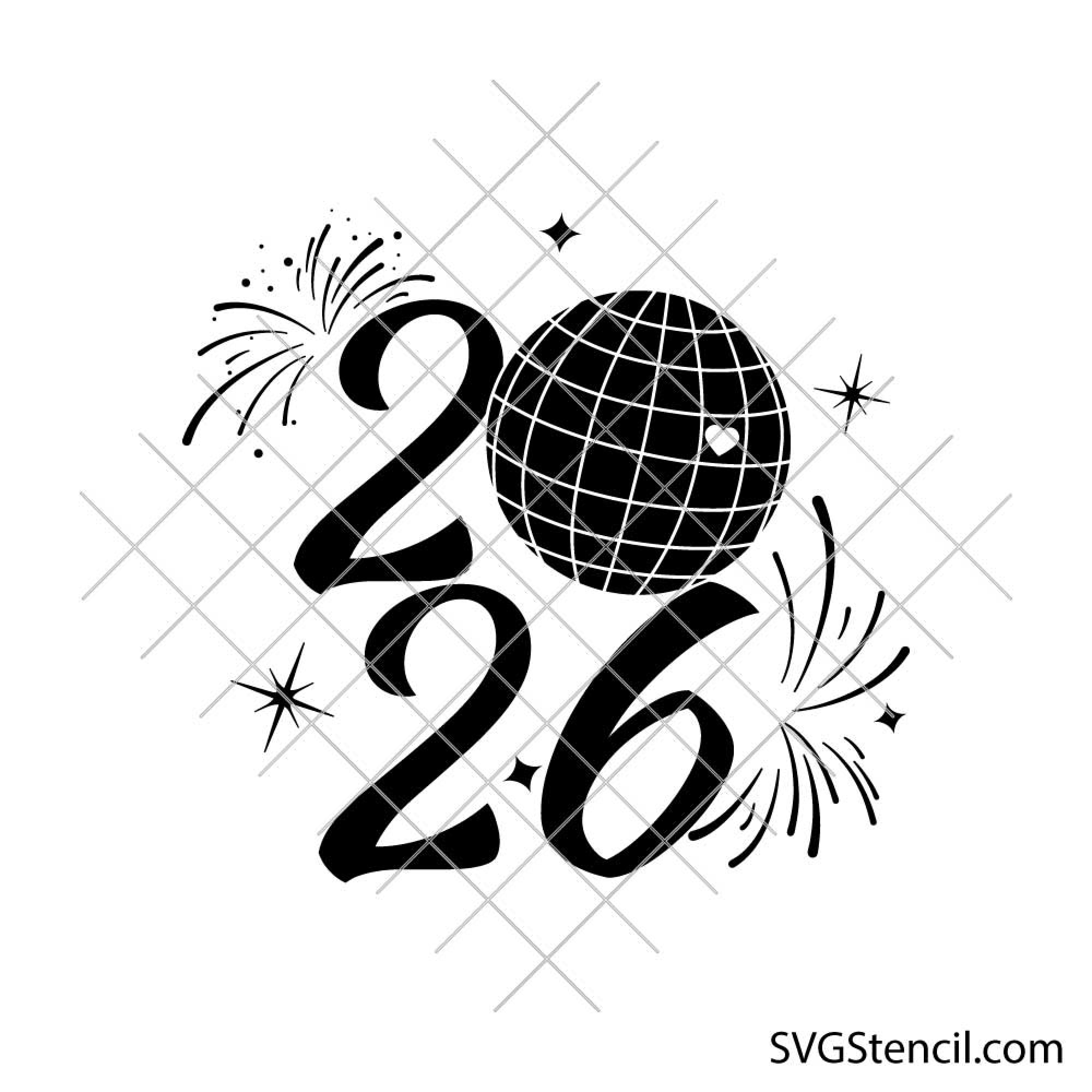 Popular svg | New Year party t-shirt svg design | Disco ball svg ...