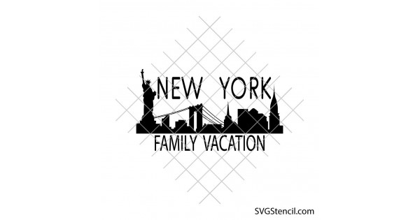 Brooklyn bridge svg | Family trip svg | Statue of Liberty svg - SVGStencil