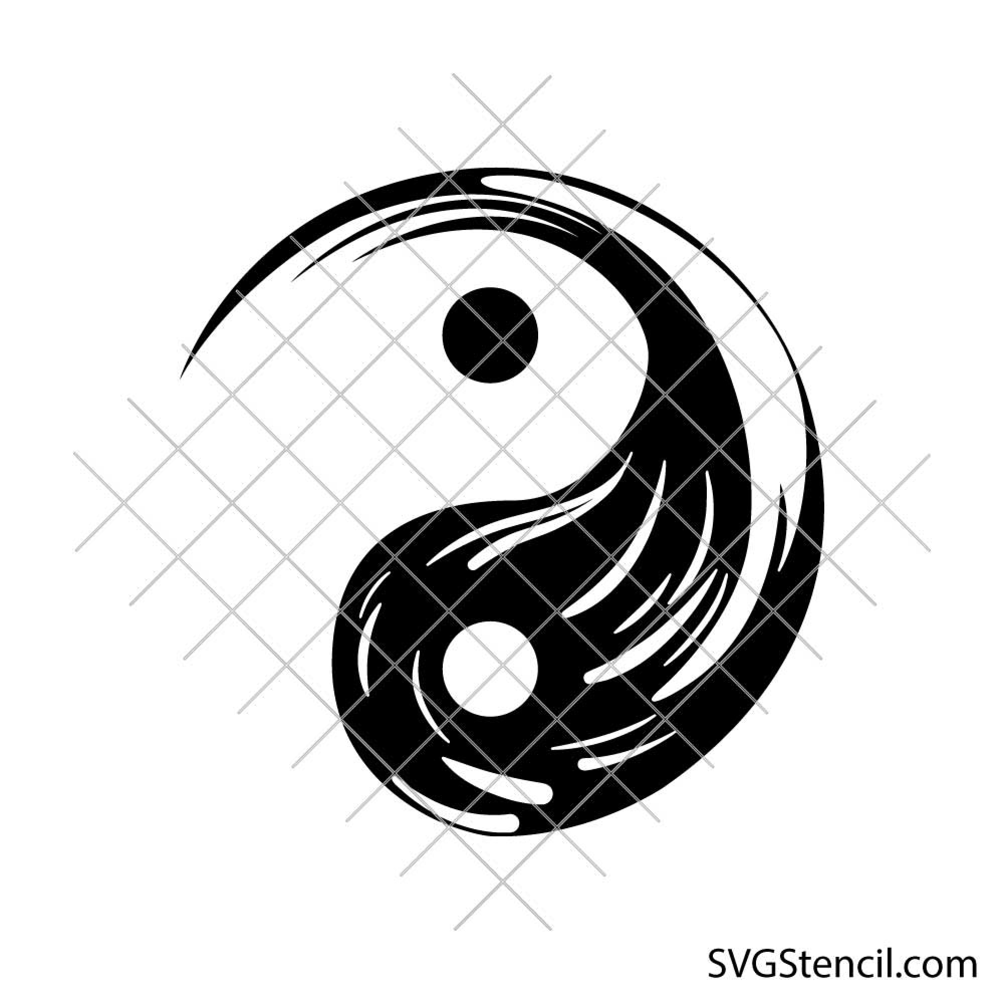 Meditation svg | Harmony symbol svg | Black white svg - SVGStencil