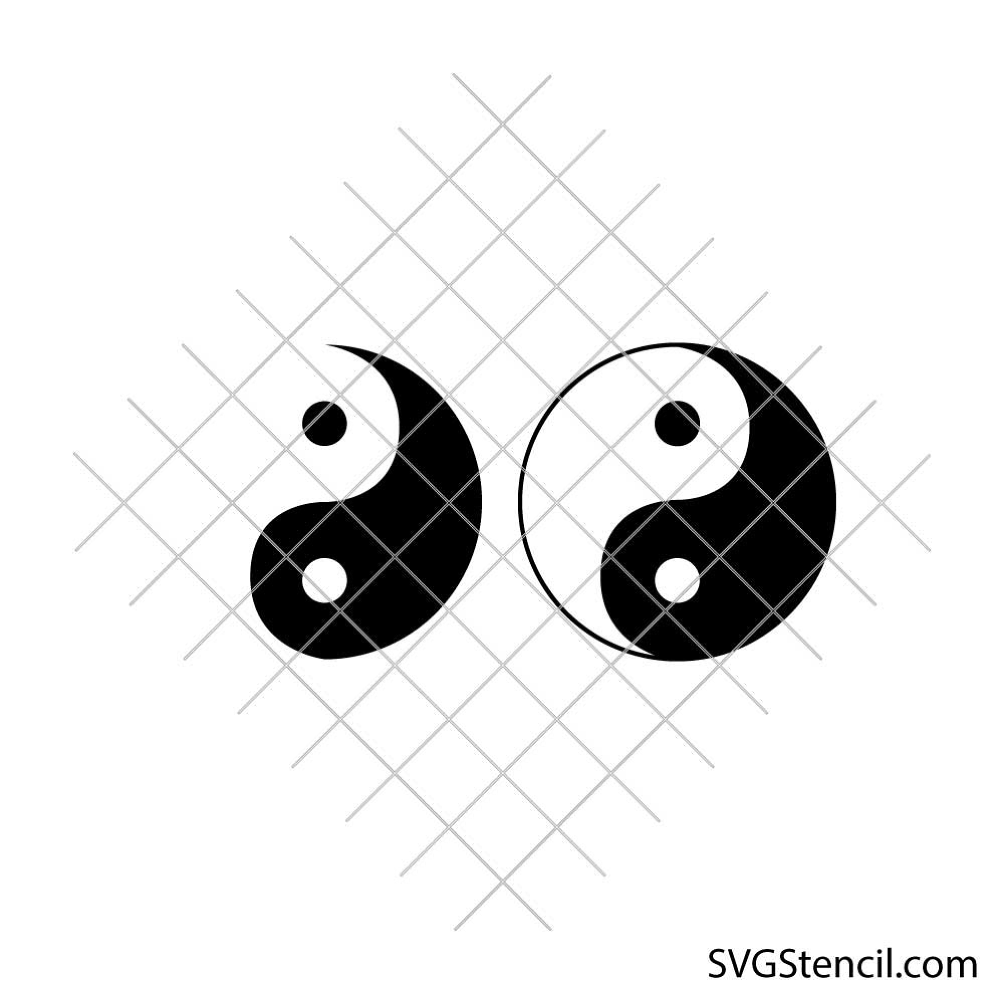 Free yin yang symbol svg | Harmony svg | Meditation svg - SVGStencil