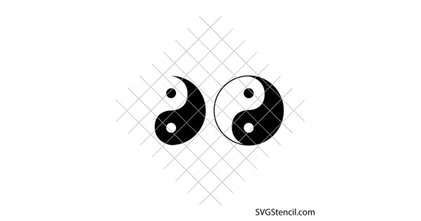 Free yin yang symbol svg | Harmony svg | Meditation svg - SVGStencil