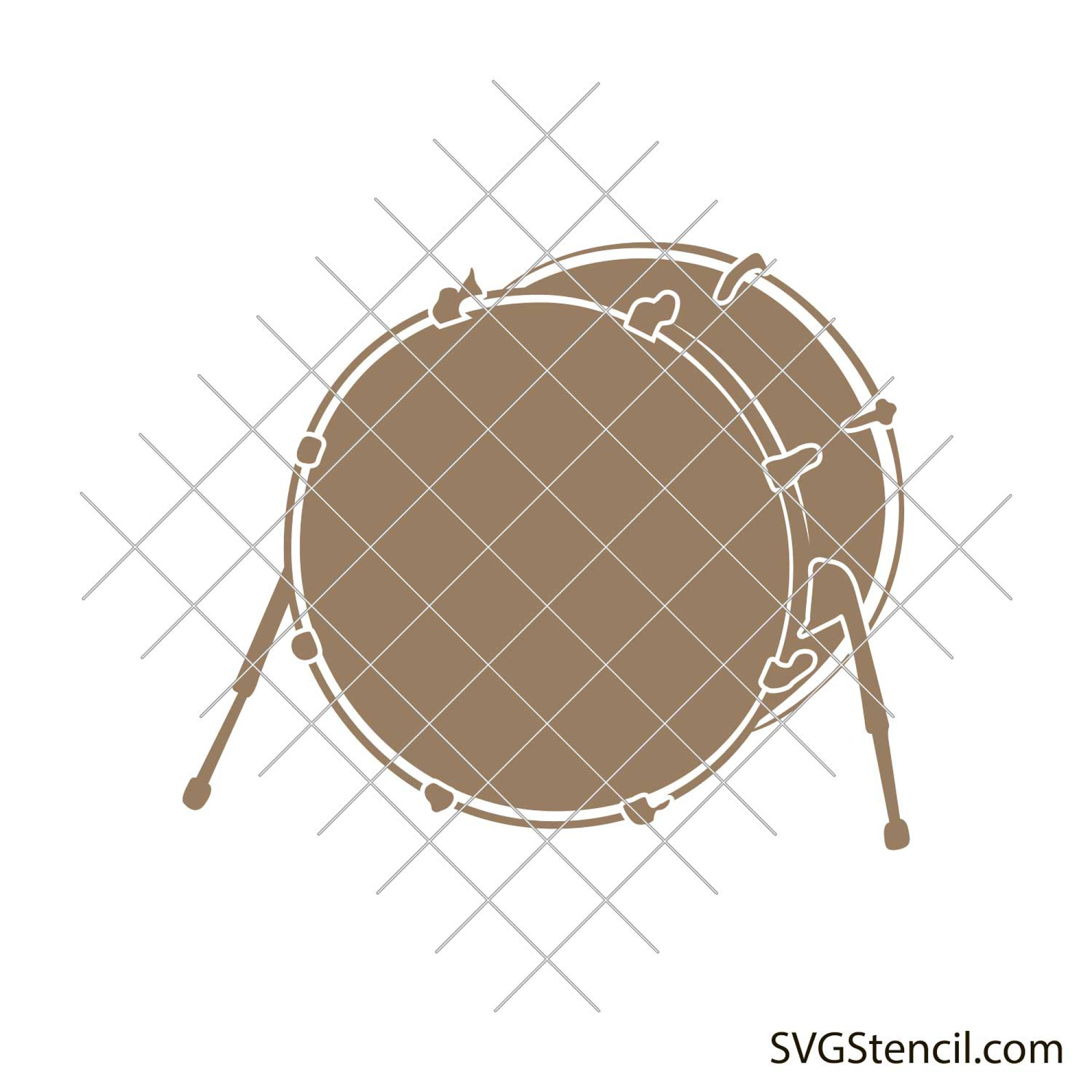 Bass drum svg | Drummer shirt svg | Tenor drum svg - SVGStencil