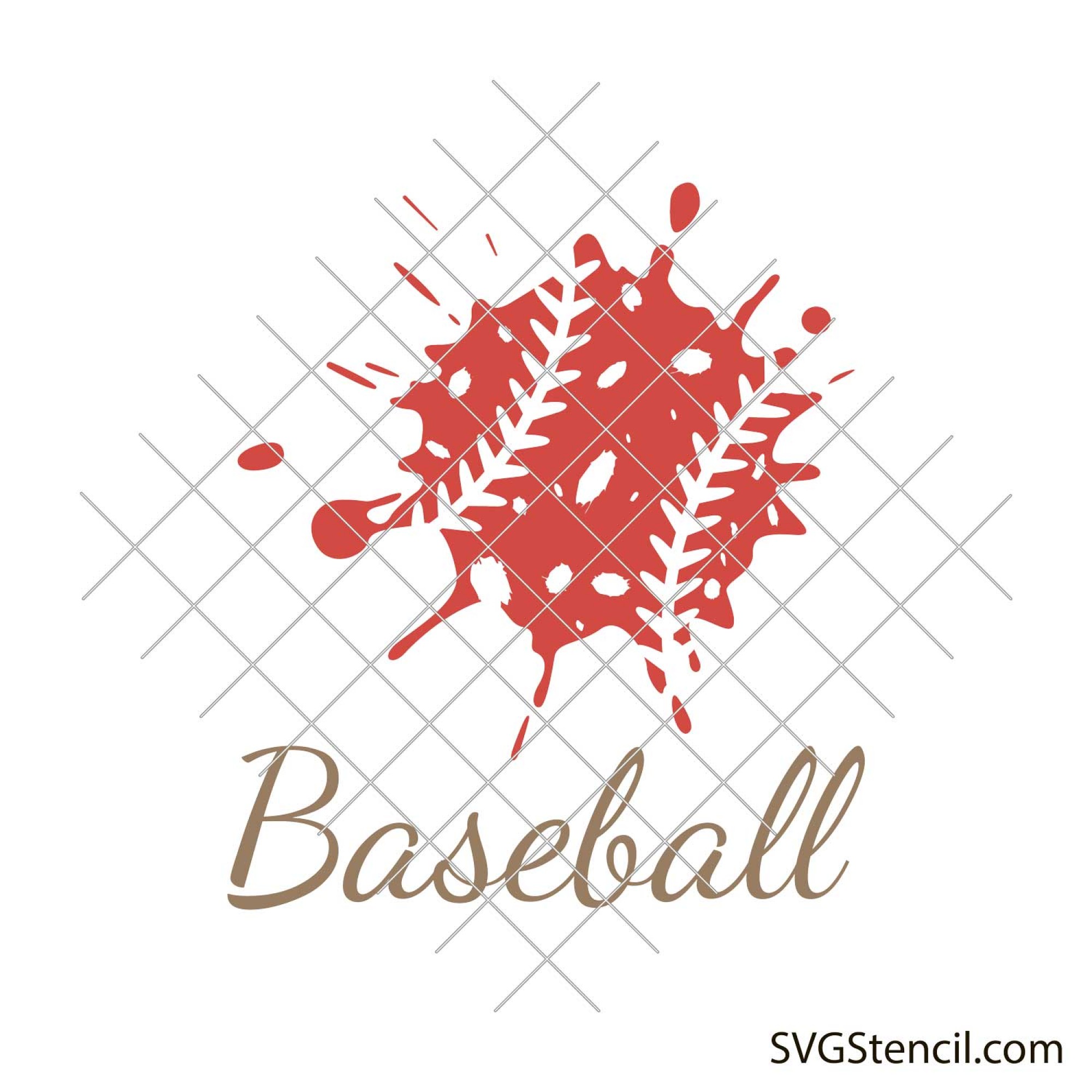 Baseball splash svg | Distressed baseball svg | Tball svg - SVGStencil