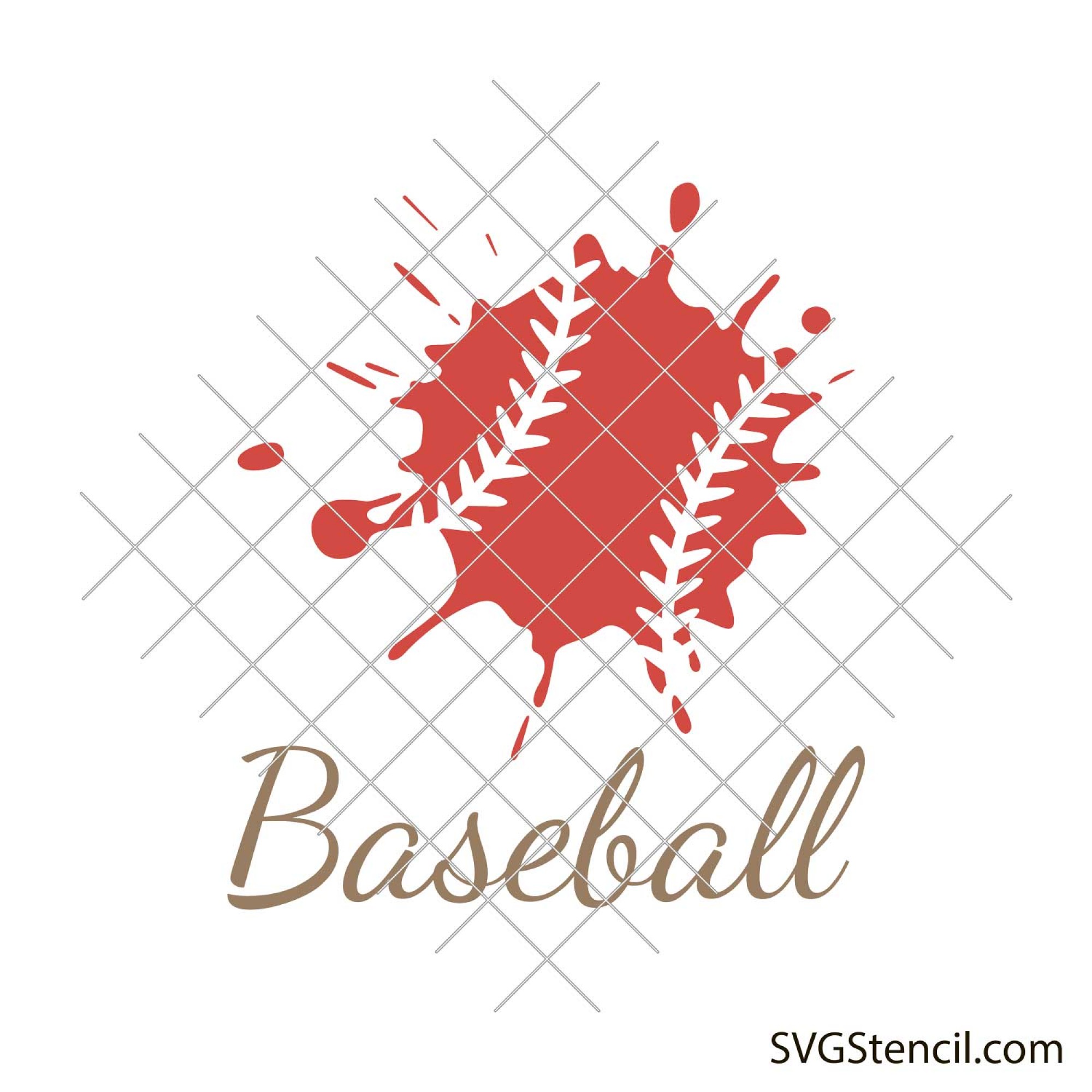 Baseball splash svg | Distressed baseball svg | Tball svg - SVGStencil