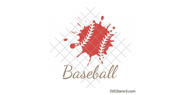 Baseball splash svg | Distressed baseball svg | Tball svg - SVGStencil
