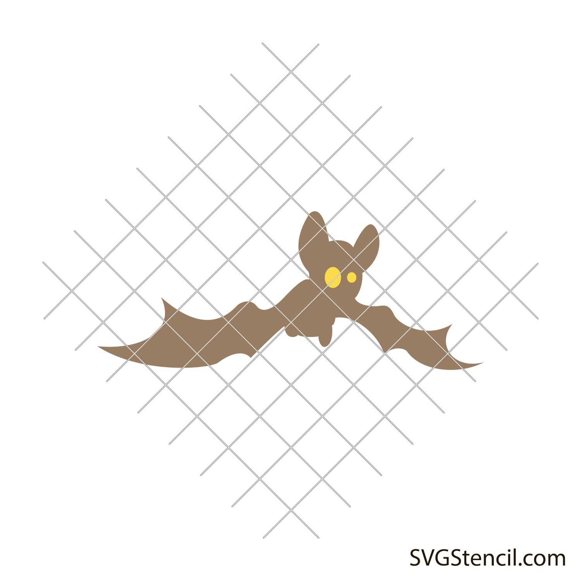 Halloween bat svg | Bat silhouette svg | Cute horror svg - SVGStencil