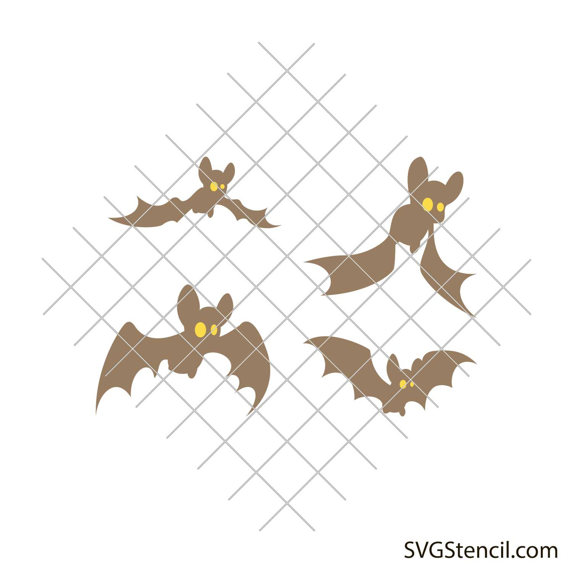 Halloween bat svg | Bat silhouette svg | Cute horror svg - SVGStencil
