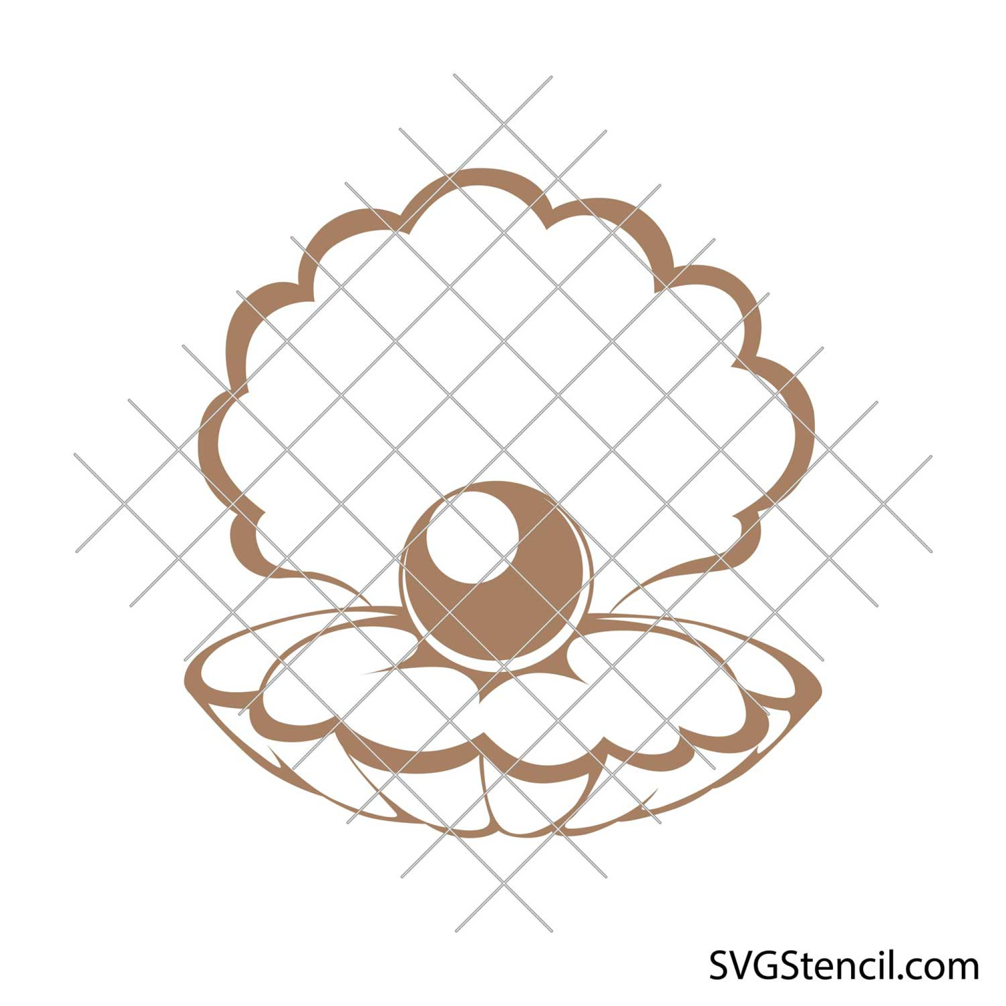 Black pearl svg | Seashell svg | String of pearls svg - SVGStencil