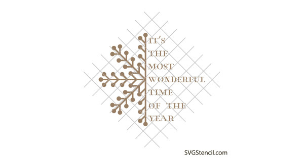 Split snowflake svg | Winter sayings | Christmas quotes svg - SVGStencil