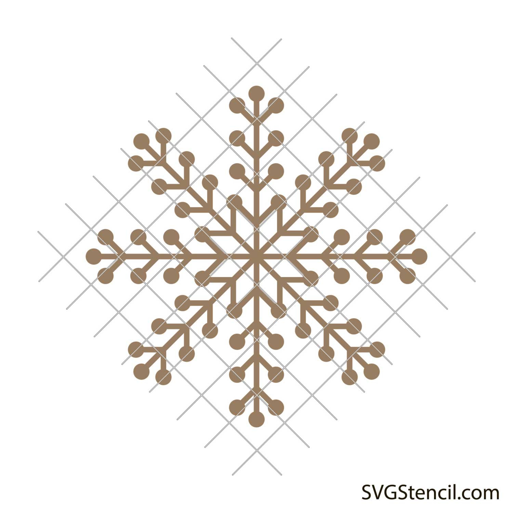 Frozen snowflake svg | Snow flakes svg | Christmas snow svg - SVGStencil
