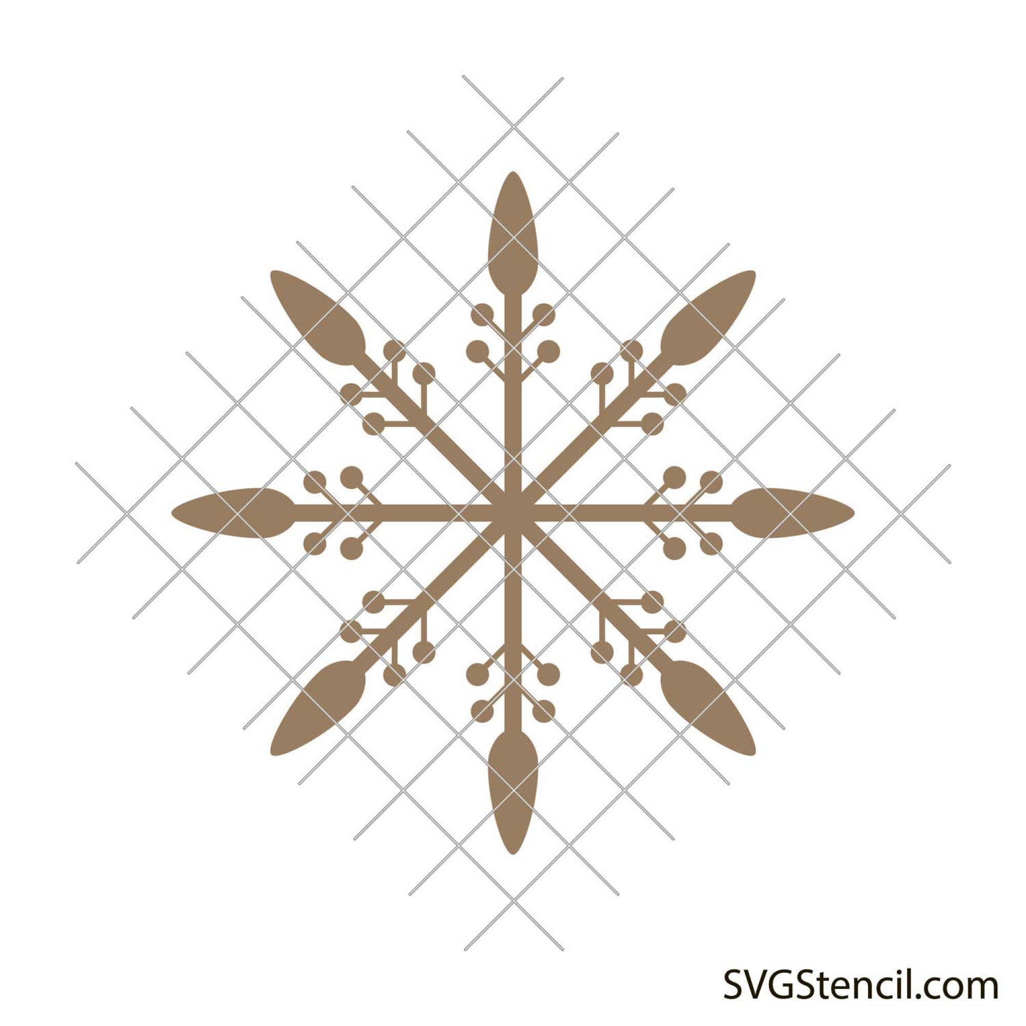 Frozen snowflake svg | Snow flakes svg | Christmas snow svg - SVGStencil