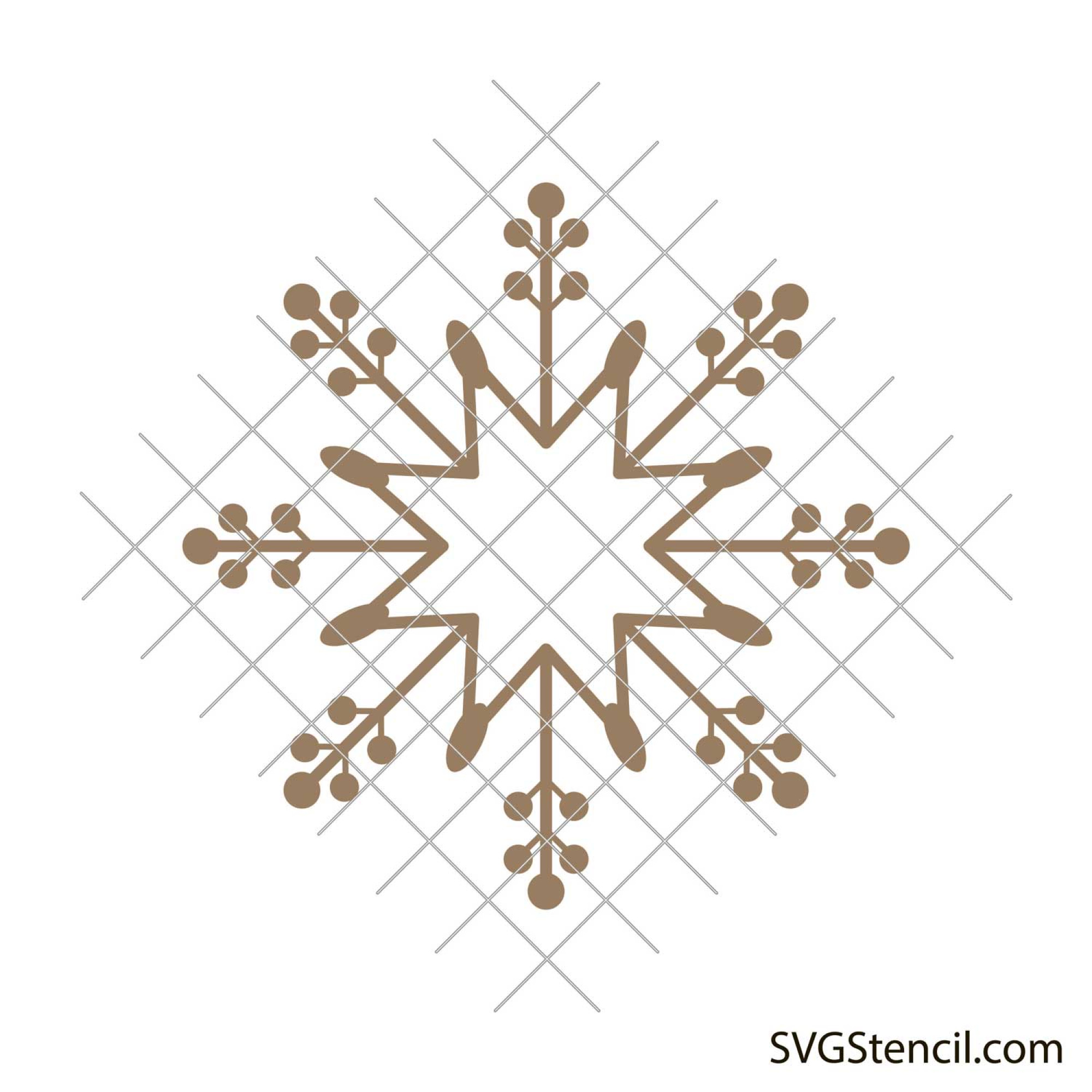 Frozen snowflake svg | Snow flakes svg | Christmas snow svg - SVGStencil