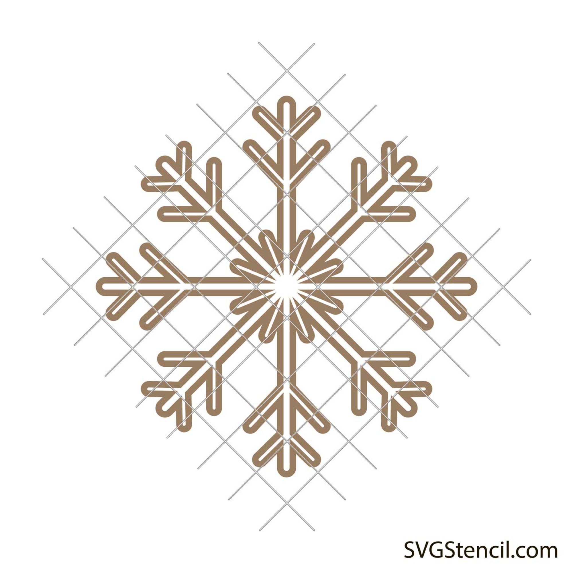 Frozen snowflake svg | Snow flakes svg | Christmas snow svg - SVGStencil