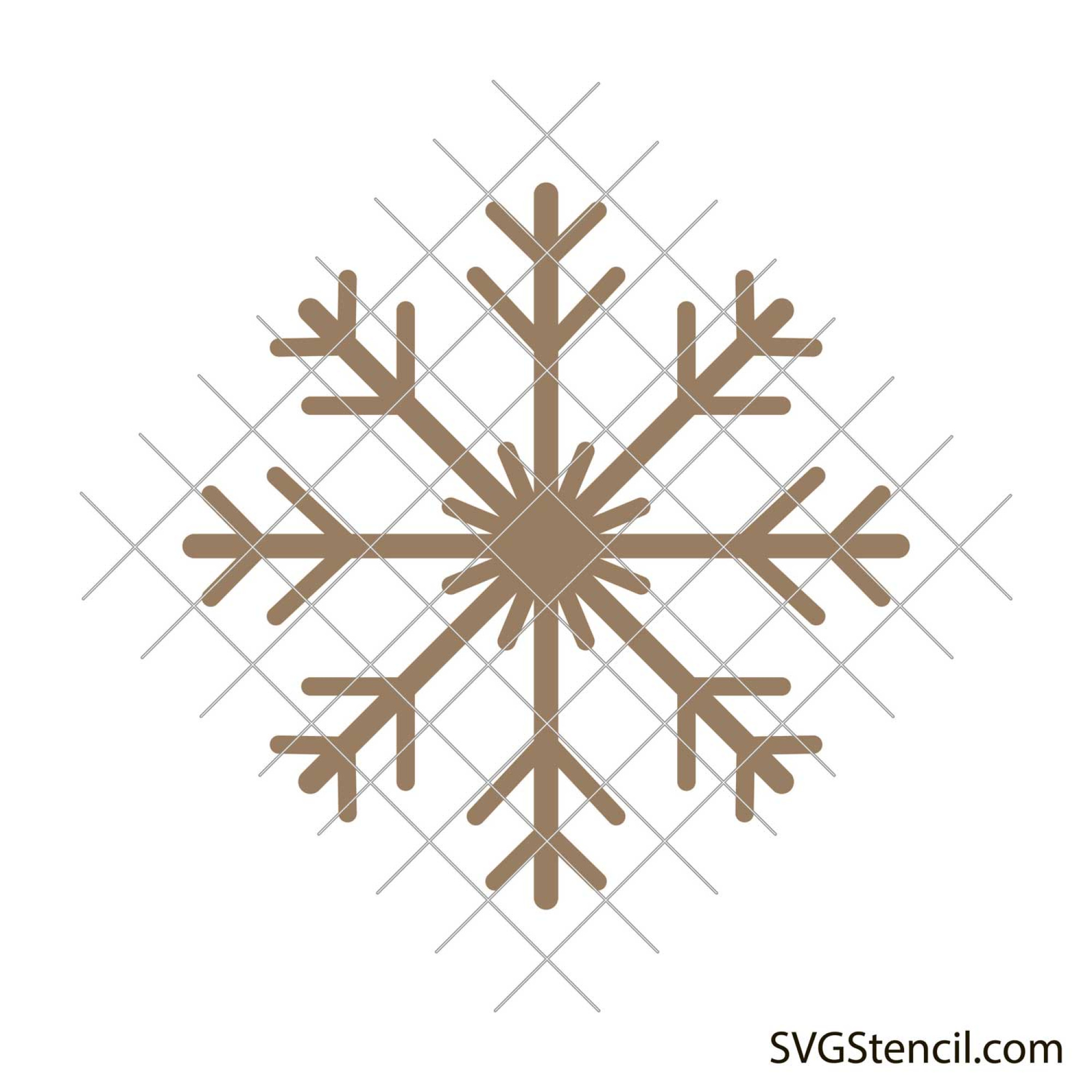 Frozen snowflake svg | Snow flakes svg | Christmas snow svg - SVGStencil