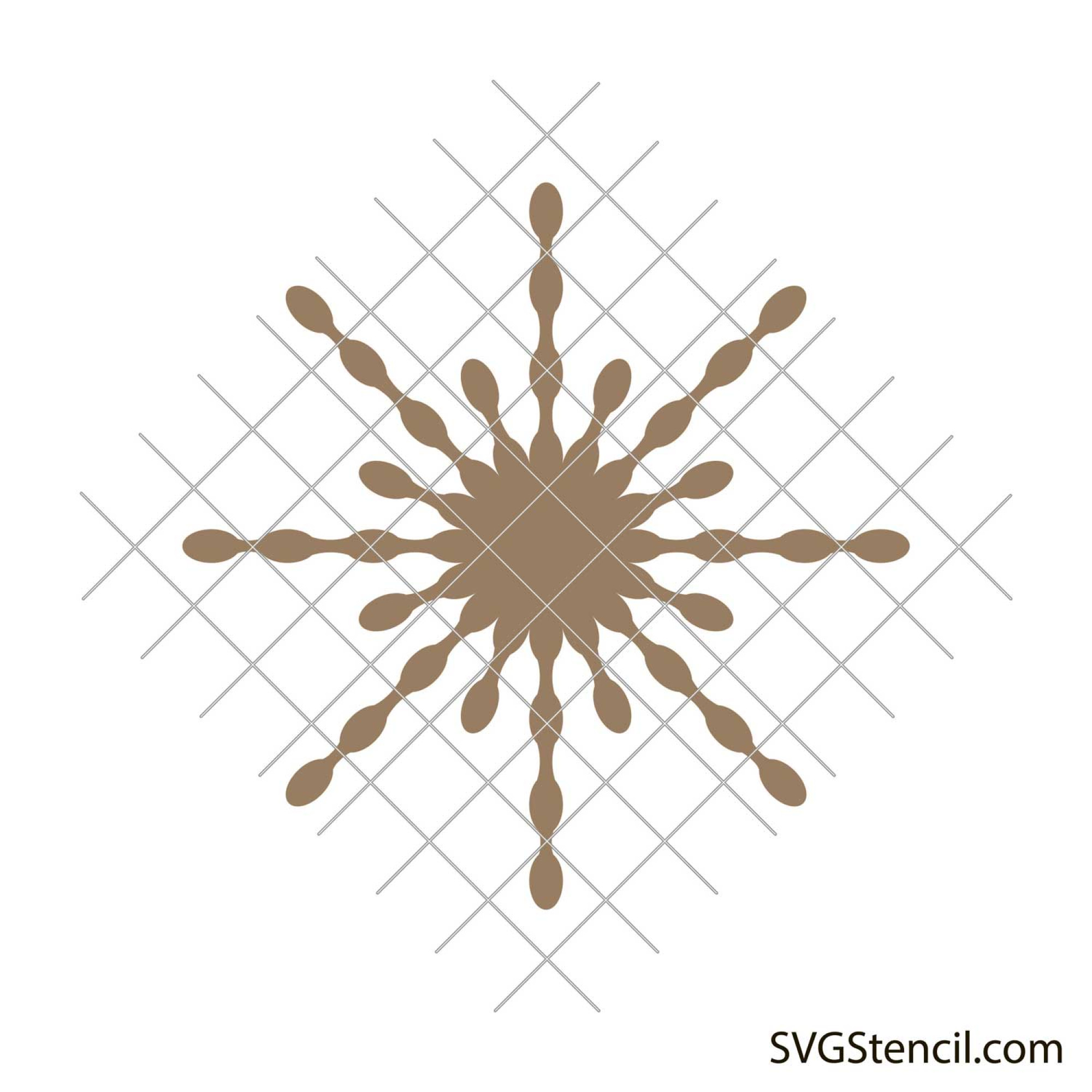 Frozen snowflake svg | Snow flakes svg | Christmas snow svg - SVGStencil