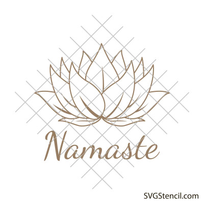 Free namaste lotus svg | Lotus logo svg | Lotus mandala svg - SVGStencil