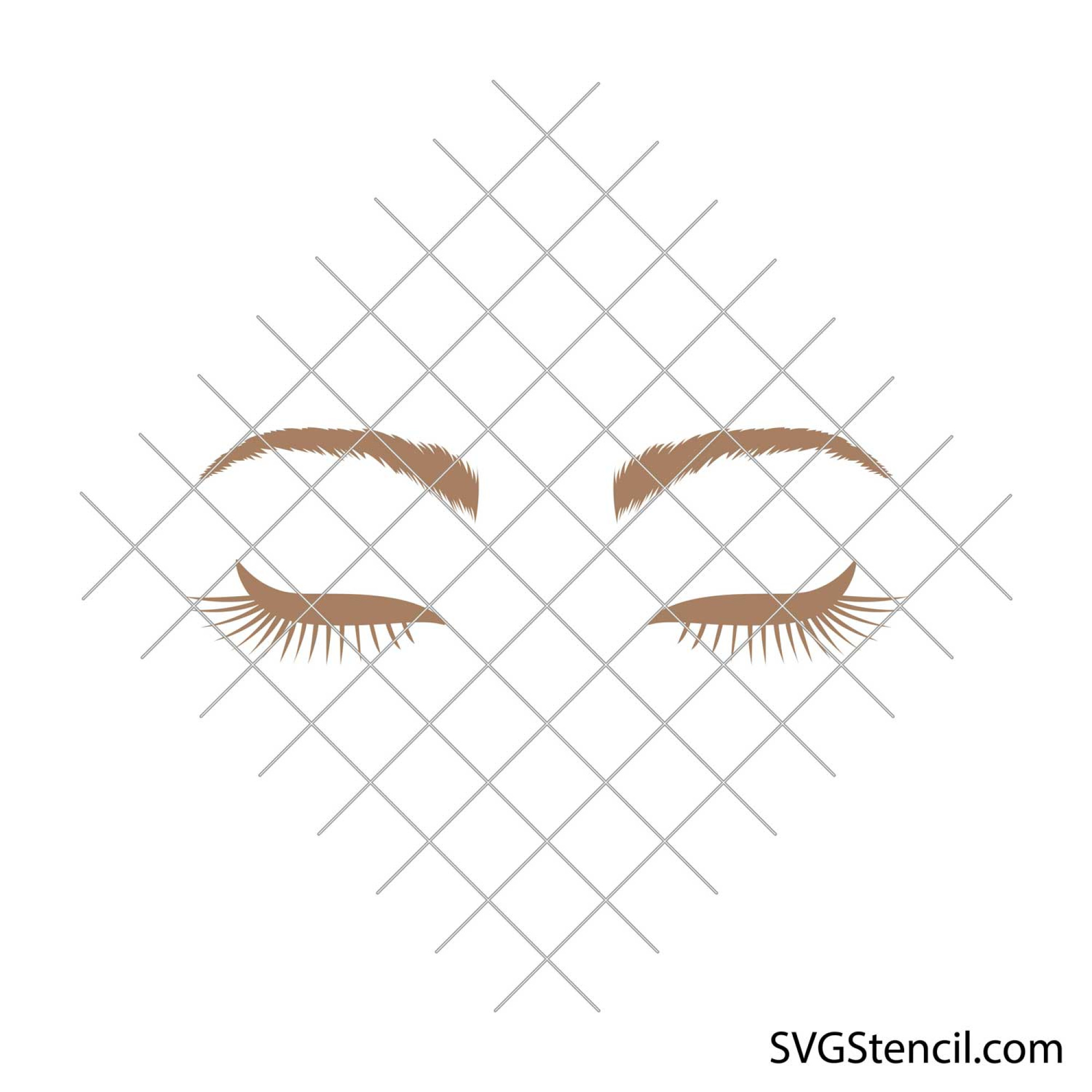 Eye Lashes Svg Closed Eye Svg Sexy Eyes Svg Svgstencil
