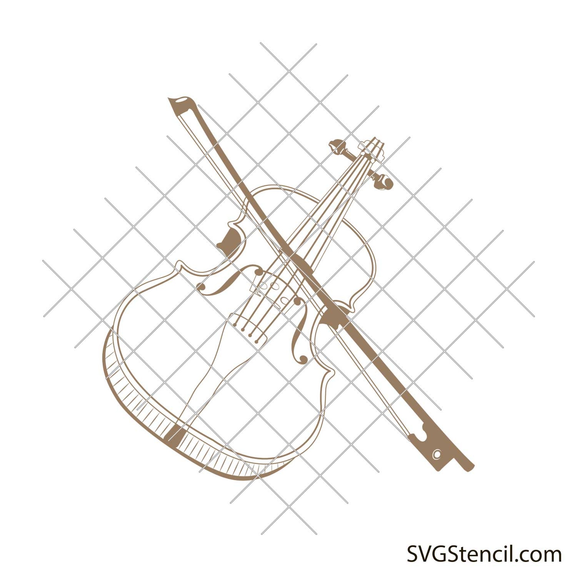 Fiddle svg | Violin designs svg | Musical instruments svg - SVGStencil