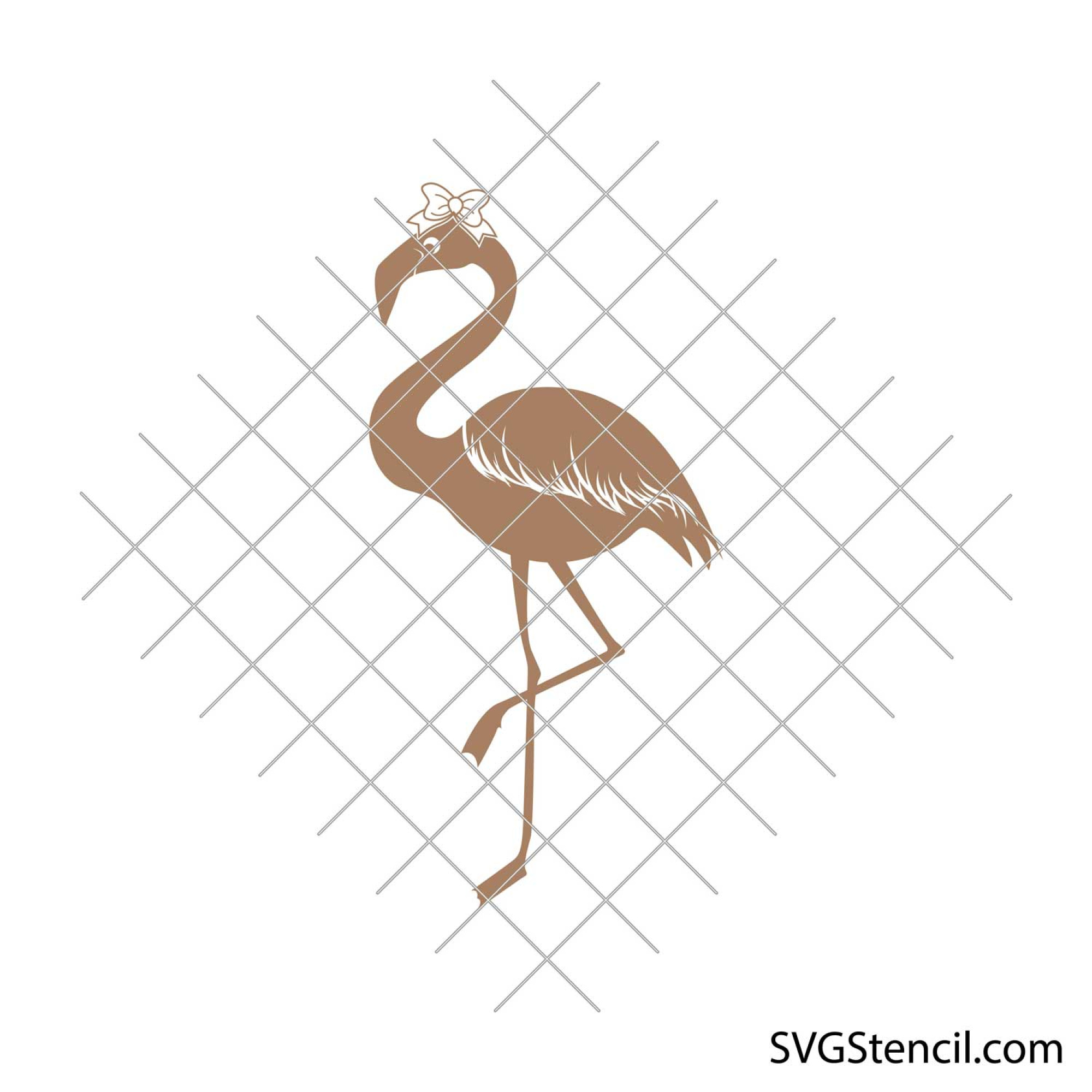 Flamingo svg | Flamingo outline svg | Flamingo family svg - SVGStencil