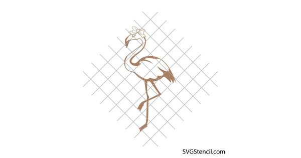 Flamingo svg | Flamingo outline svg | Flamingo family svg - SVGStencil