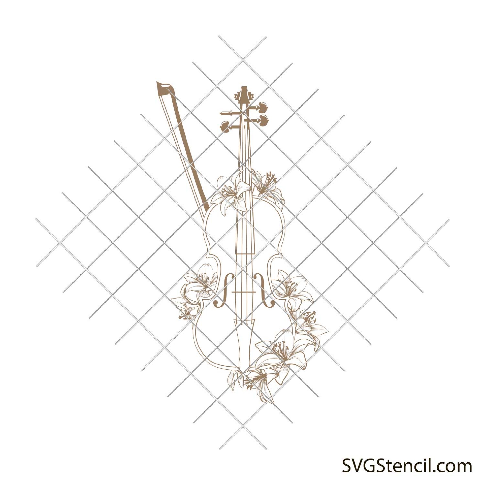 Orchestra viola svg | Tattoo violin svg design | Fiddle svg - SVGStencil