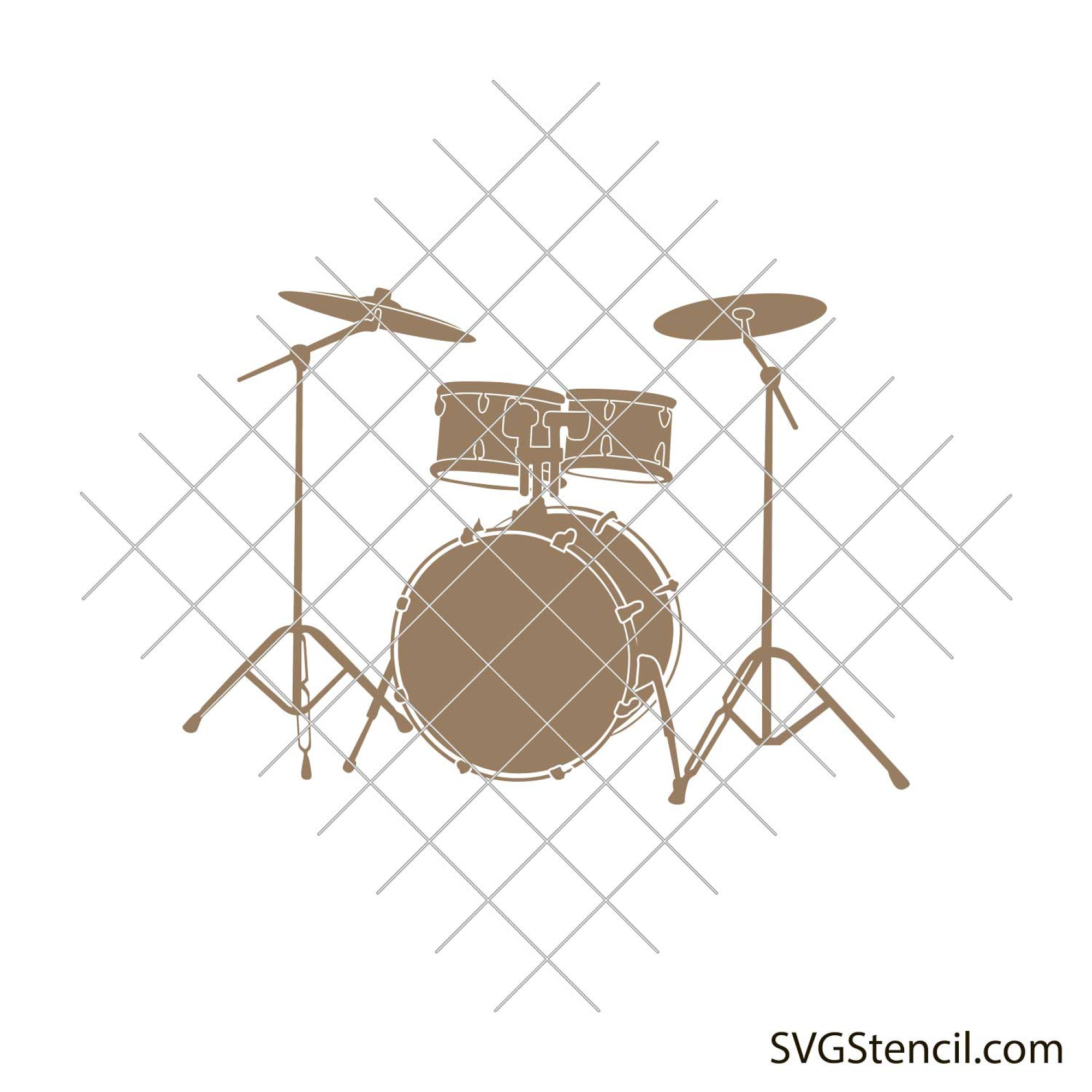 Drum kit svg | Snare drum svg | Percussion svg - SVGStencil