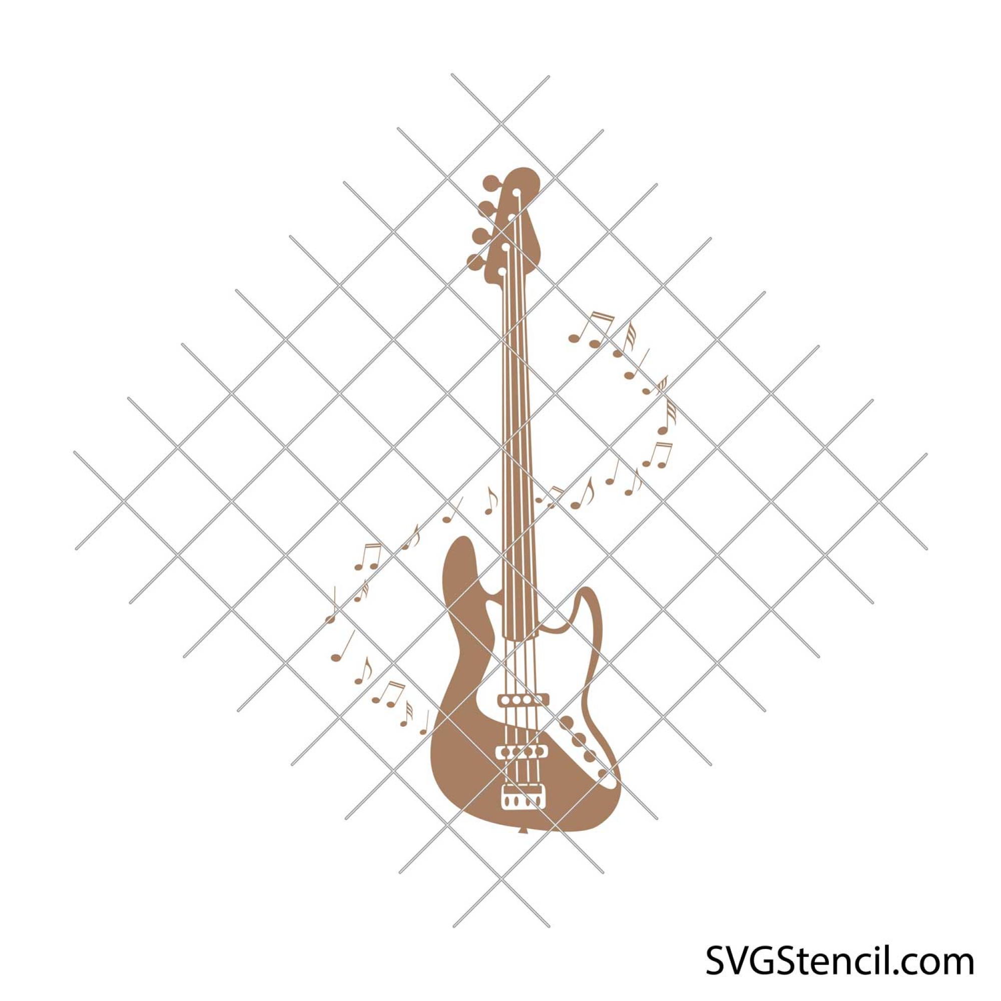 Bass guitar svg | Fender guitar svg | Country guitar svg - SVGStencil