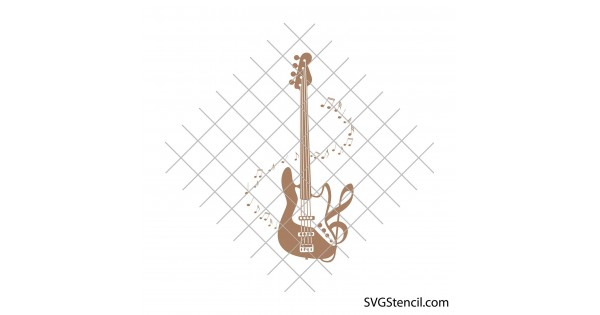 Bass guitar svg | Fender guitar svg | Country guitar svg - SVGStencil