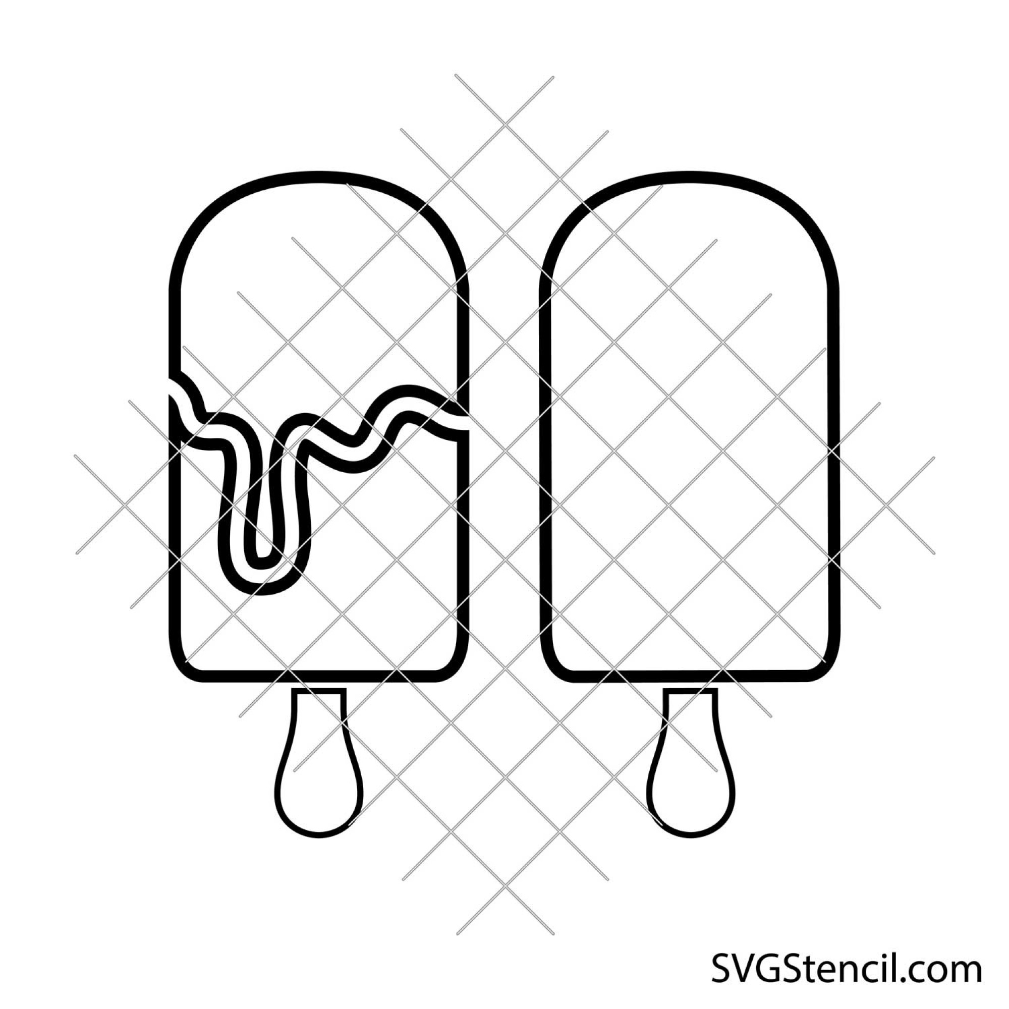 Free popsicle svg icon | Ice pop svg | Single popsicle svg - SVGStencil