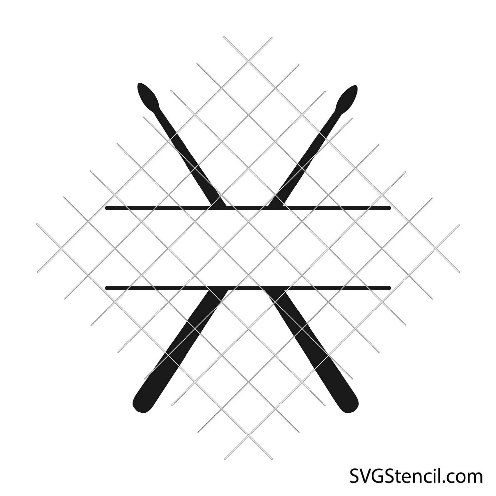 Sticks monogram svg | Drummer boy svg | Split sticks svg - SVGStencil