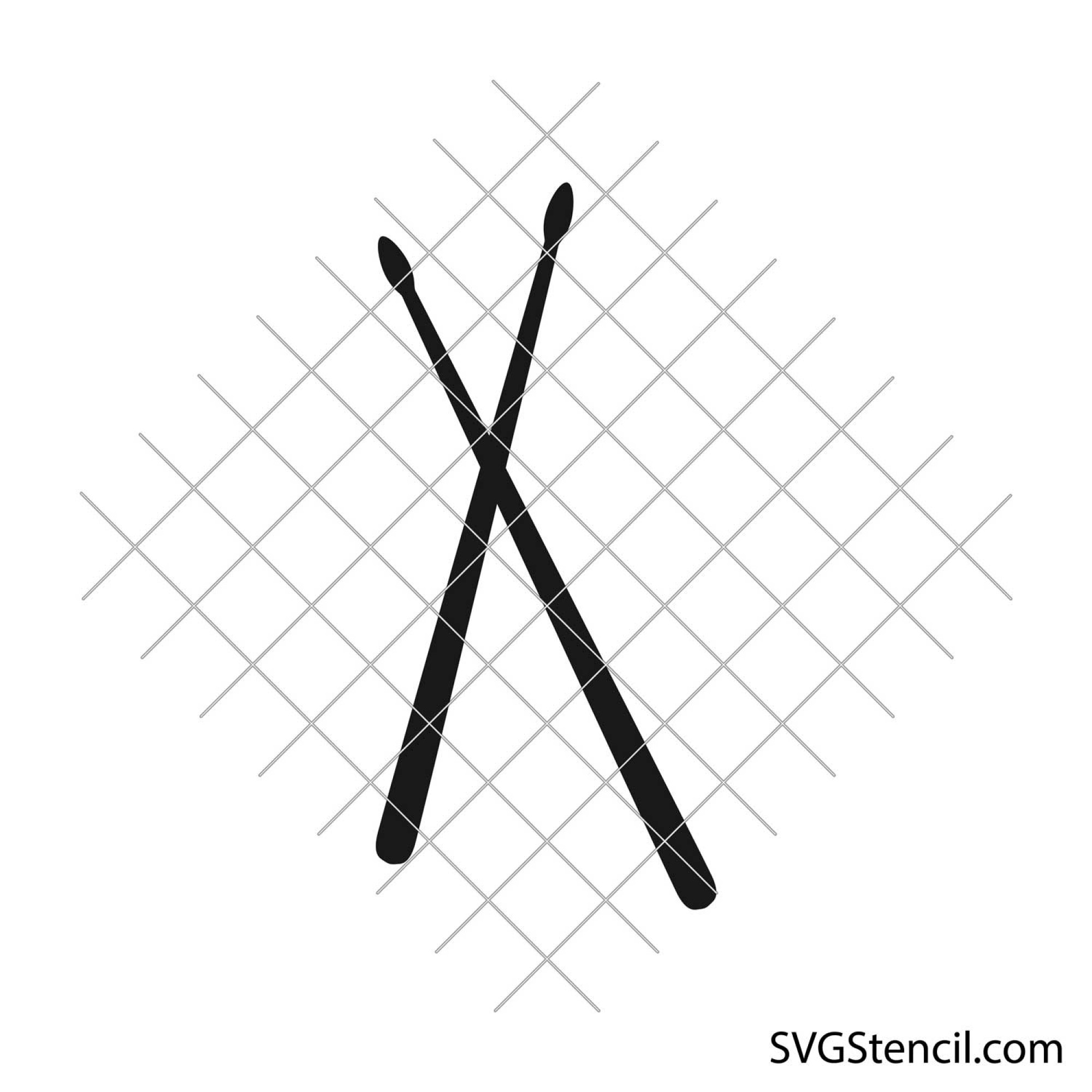 Sticks monogram svg | Drummer boy svg | Split sticks svg - SVGStencil