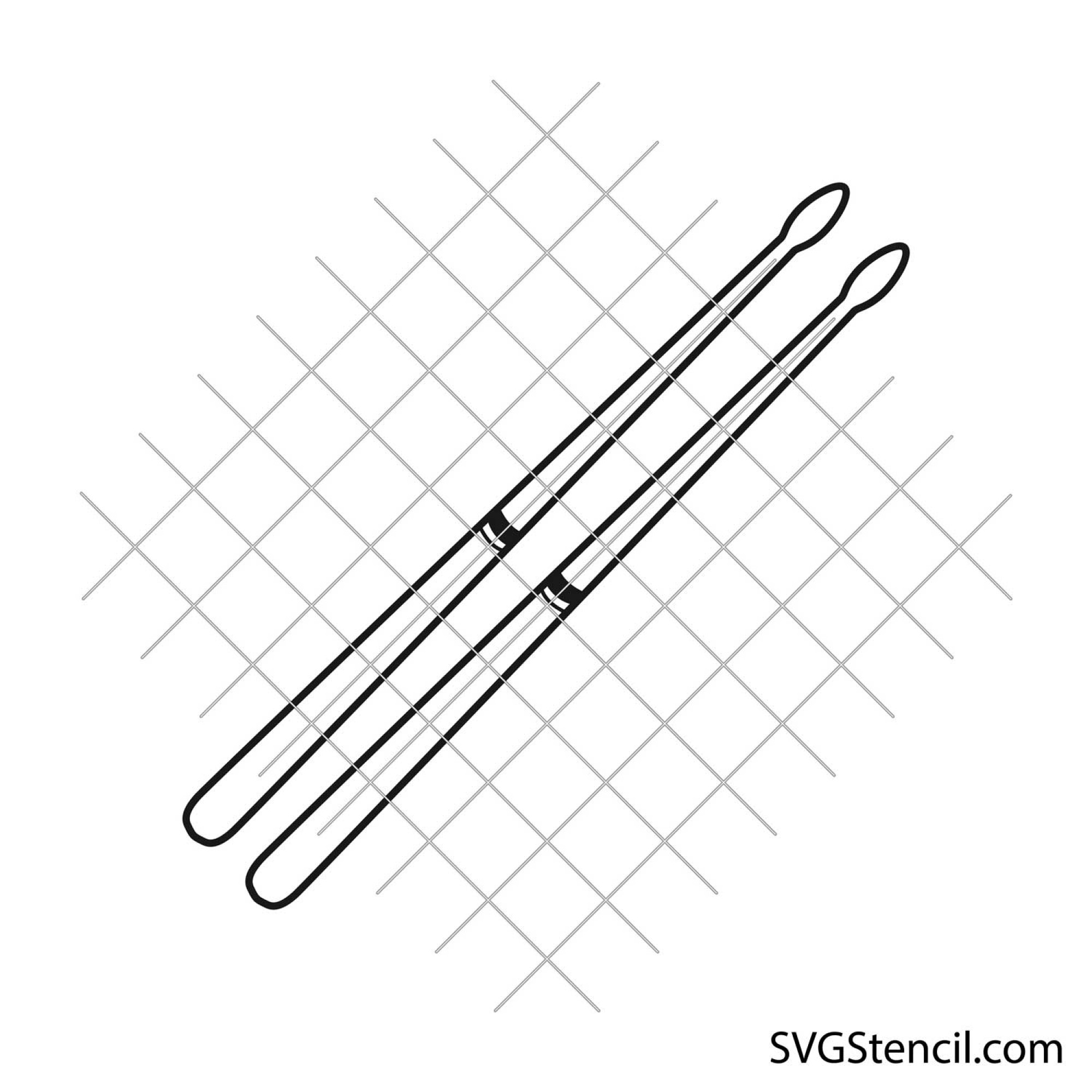 Sticks monogram svg | Drummer boy svg | Split sticks svg - SVGStencil