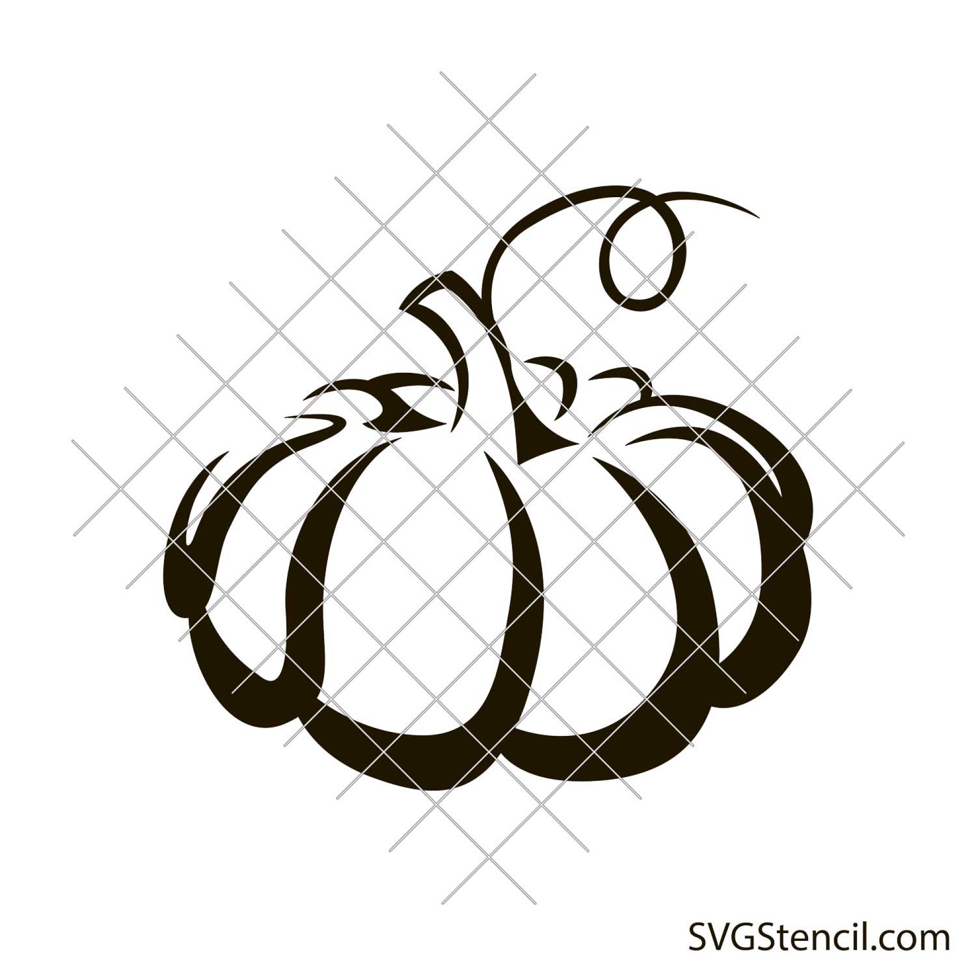 Free pumpkin silhouette svg |Solid pumpkin svg |Fall design - SVGStencil