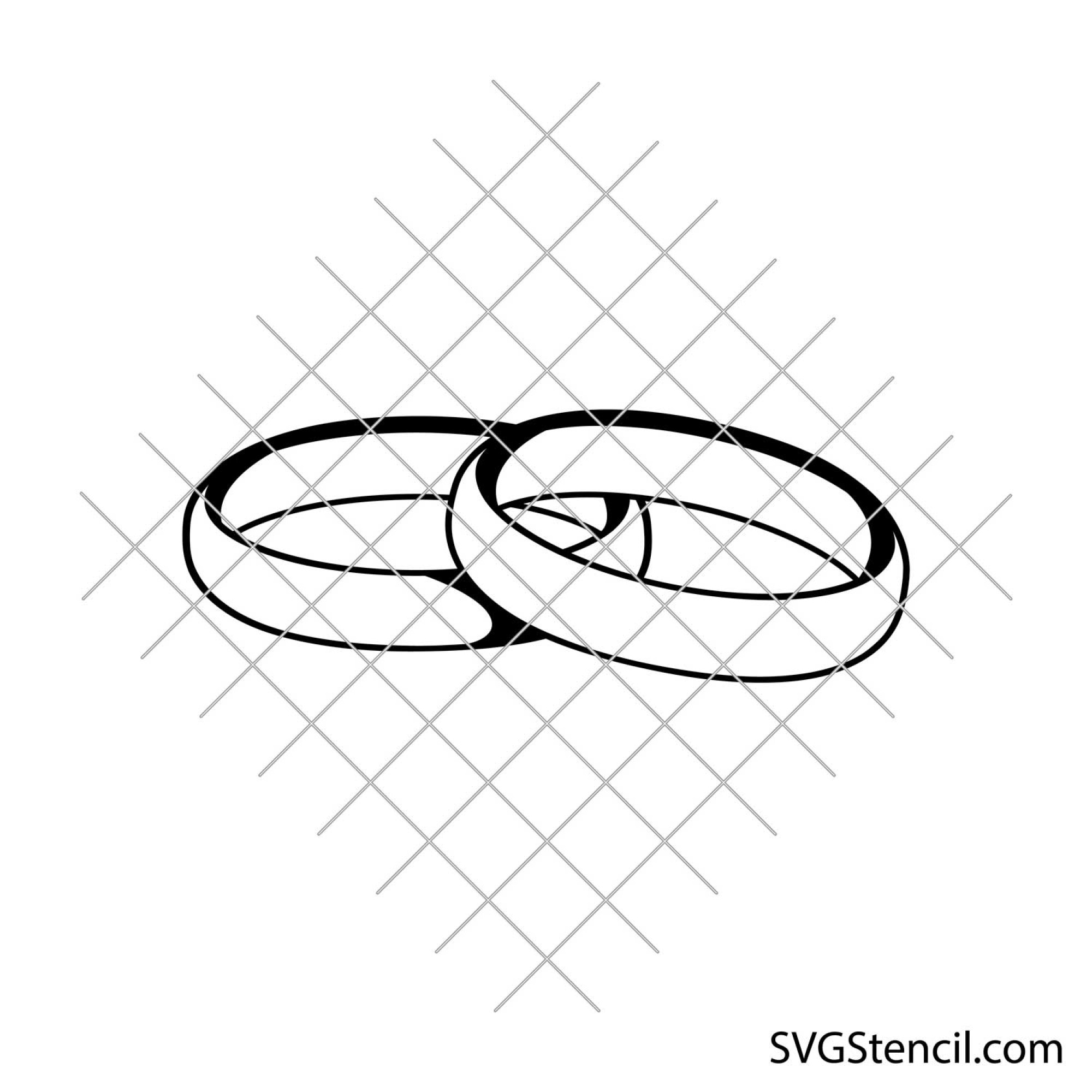 Wedding rings svg | Engagement ring svg | Bridal shower svg - SVGStencil