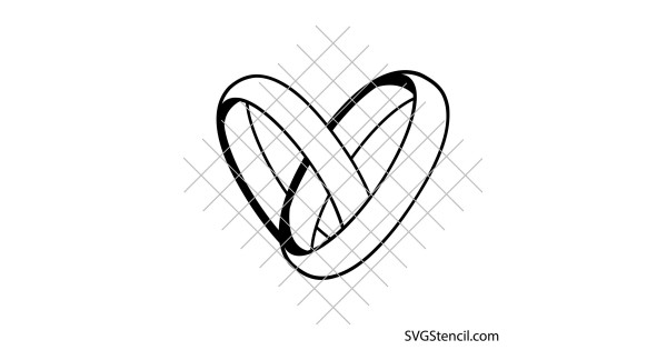 Wedding rings svg | Engagement ring svg | Bridal shower svg - SVGStencil
