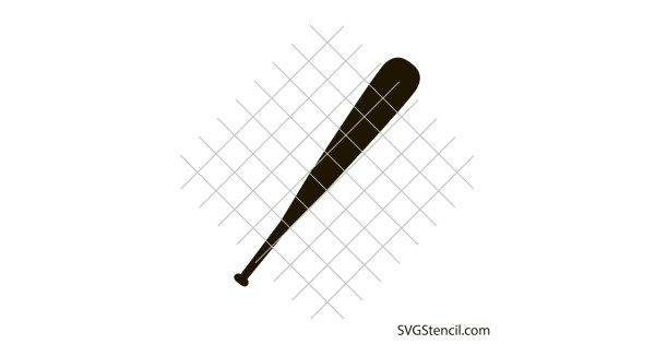 Free baseball bat stencil | Baseball decal svg design - SVGStencil