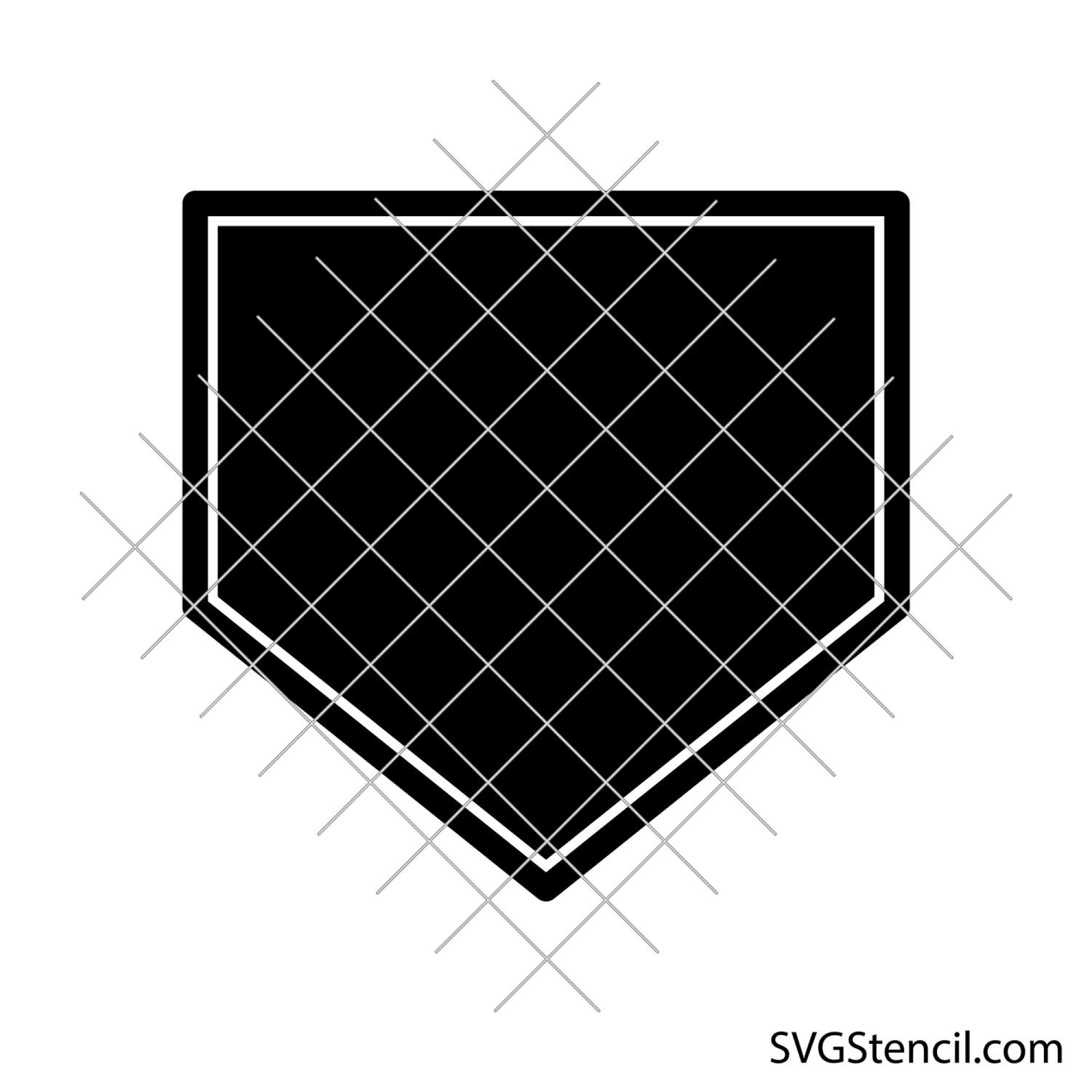 Free softball home plate svg | Baseball stencil - SVGStencil