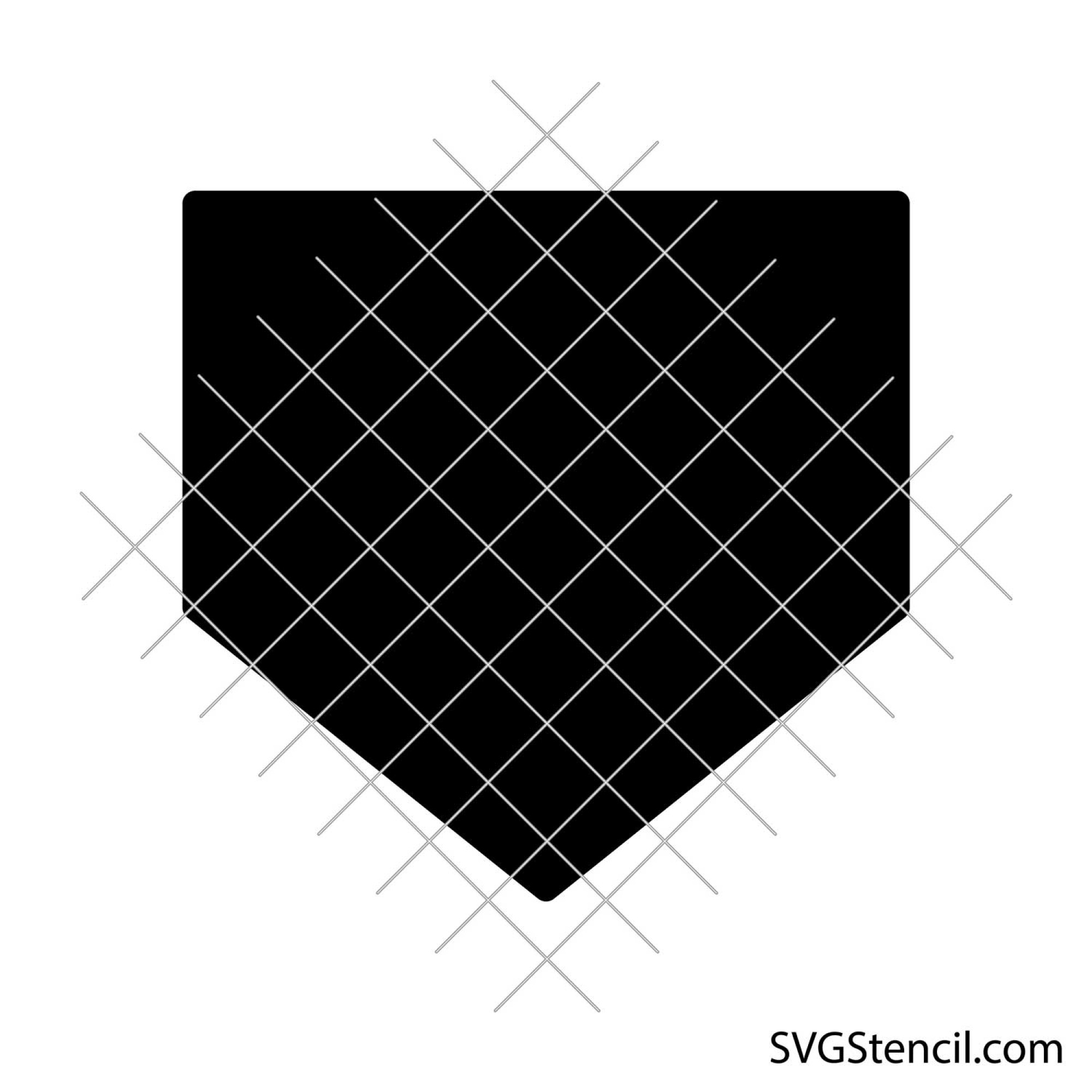 Free softball home plate svg | Baseball stencil - SVGStencil