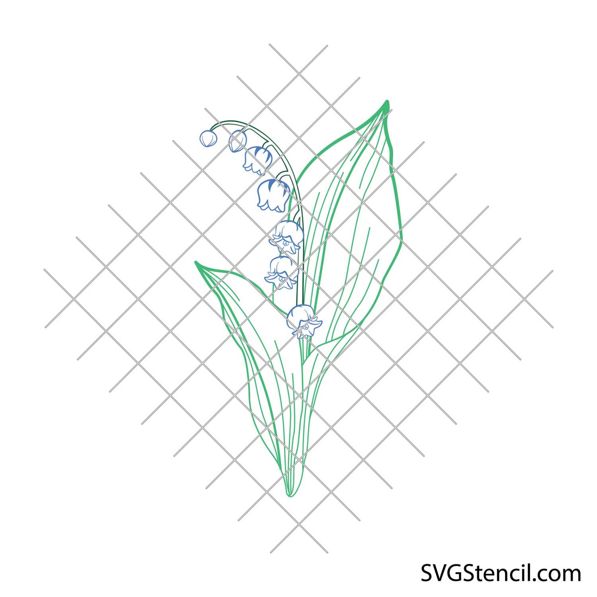 Spring flower svg | Simple wildflower svg |Birth flower svg - SVGStencil