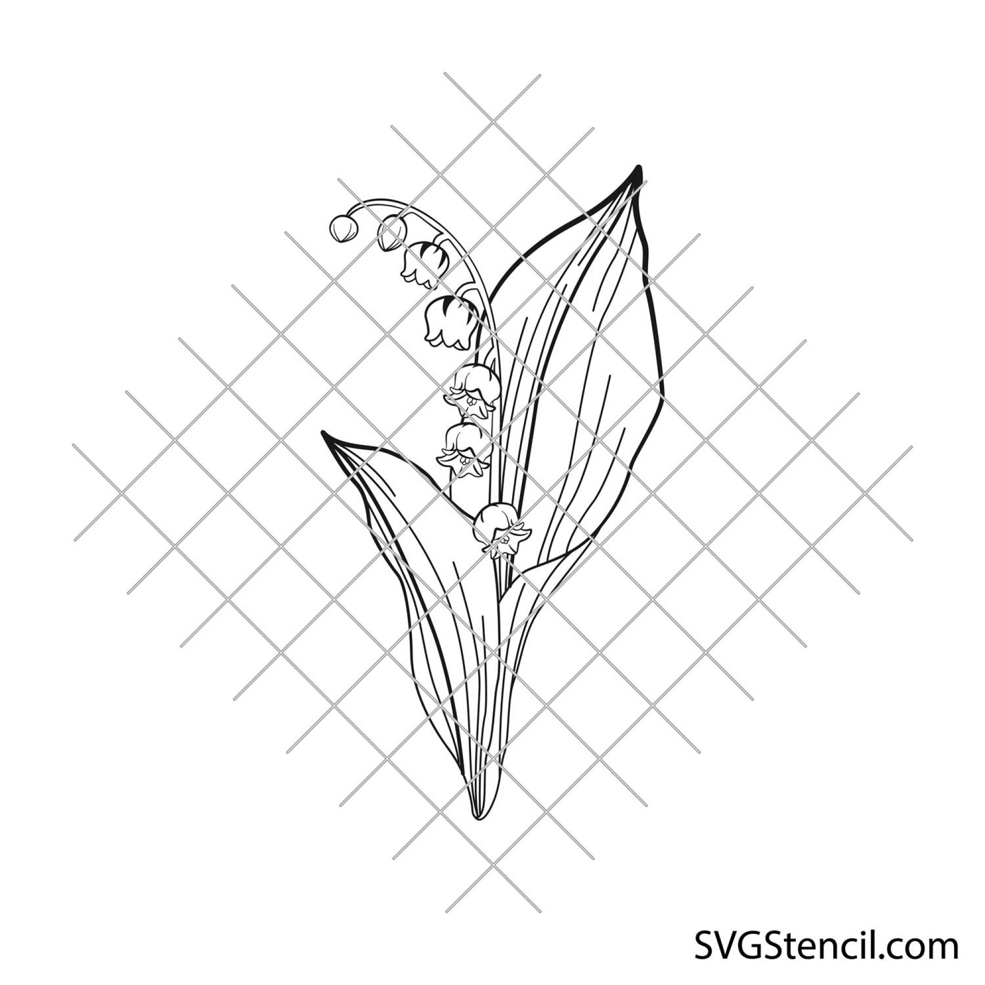 Spring flower svg | Simple wildflower svg |Birth flower svg - SVGStencil