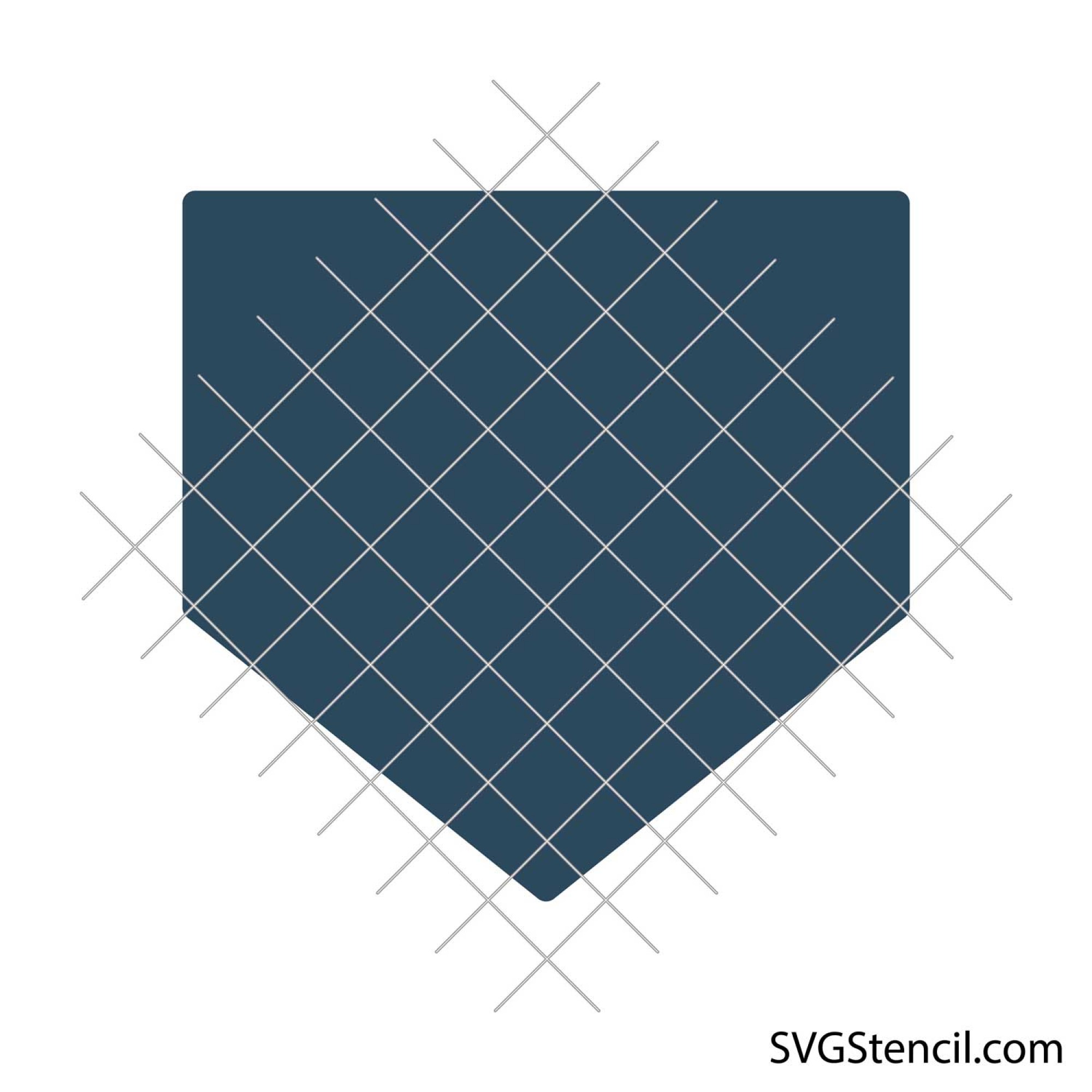 Baseball plate with stitches svg |Baseball base outline svg - SVGStencil